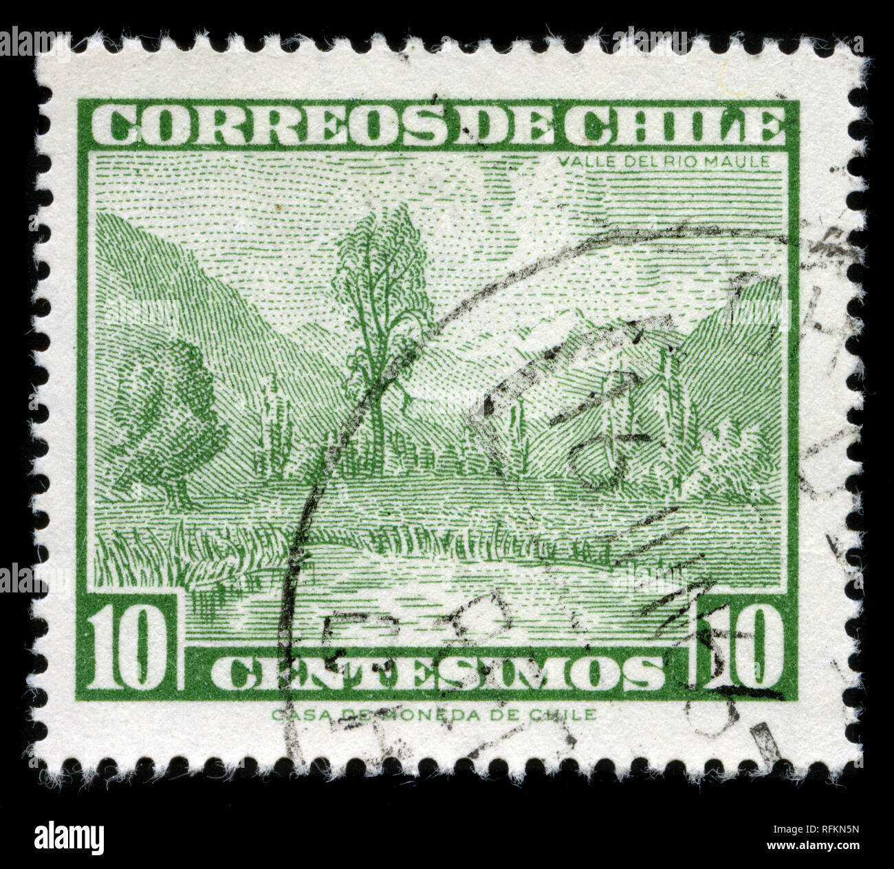 Postage stamp from Chile in the Tourism promotion series issued in 1962 ...