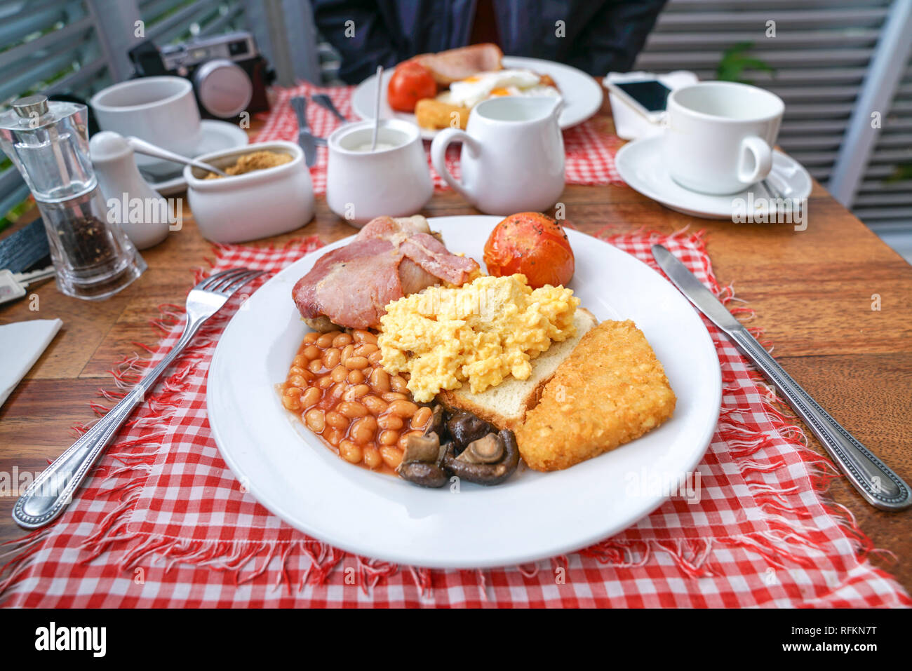 Big breakfast in a restaurant Stock Photo - Alamy