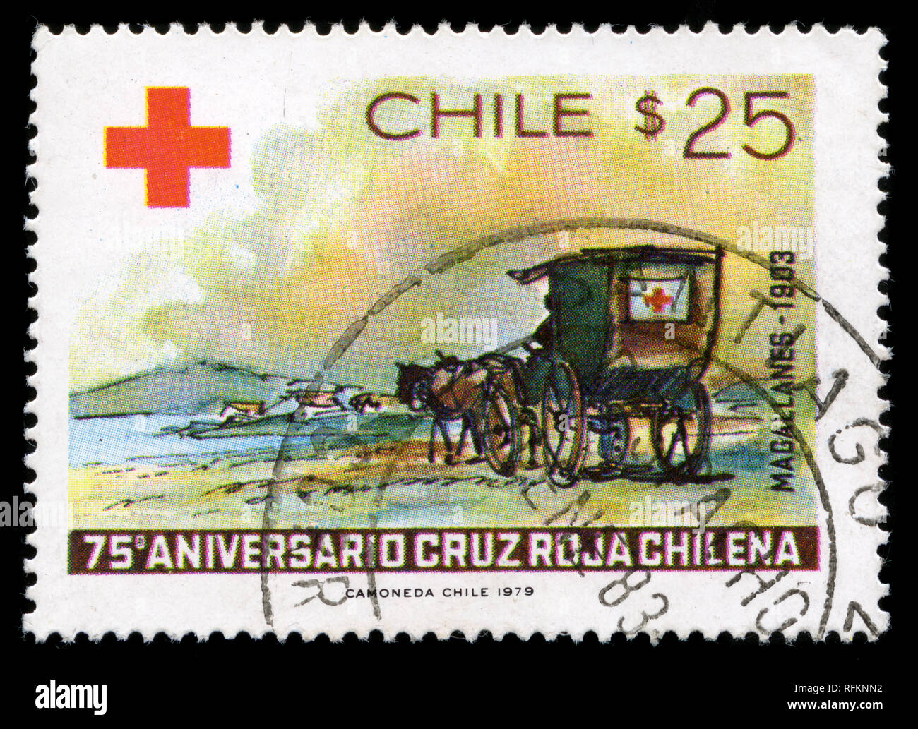 Chilean postage stamp hi-res stock photography and images - Alamy