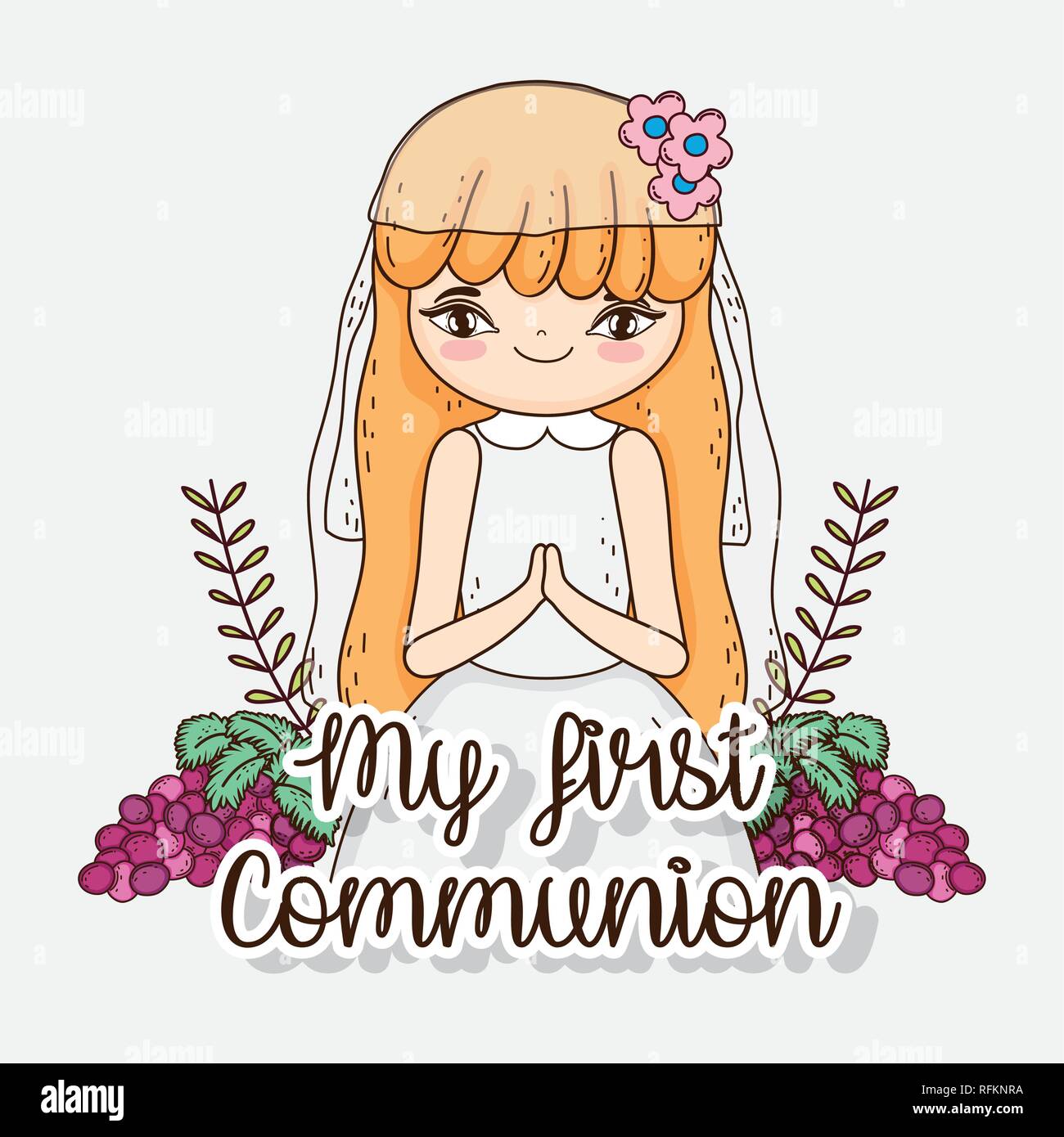 First communion dress Stock Vector Images - Alamy
