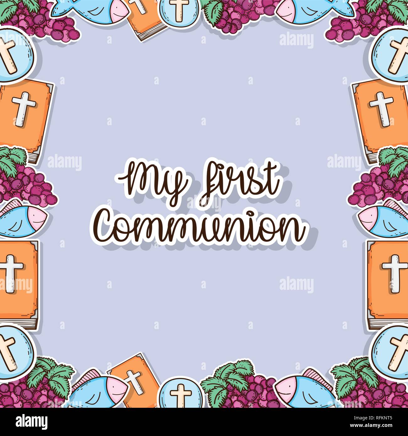 my fisrt communion traditional background design Stock Vector Image ...
