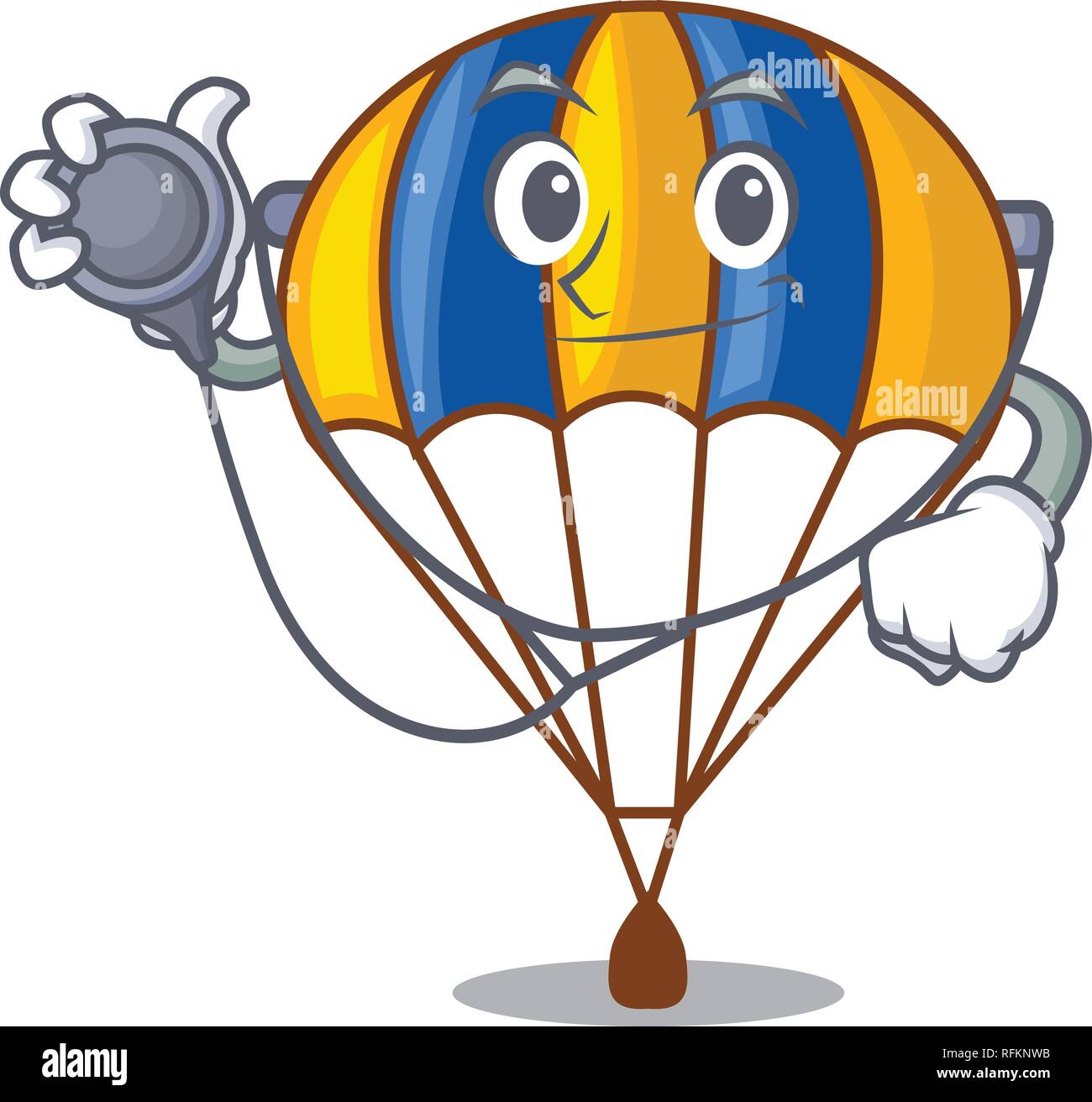 Doctor parachute in the shpe of charcter vector illustration Stock ...