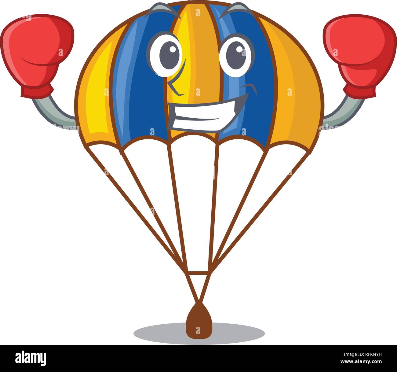 Boxing parachute in the shpe of charcter vector illustration Stock ...