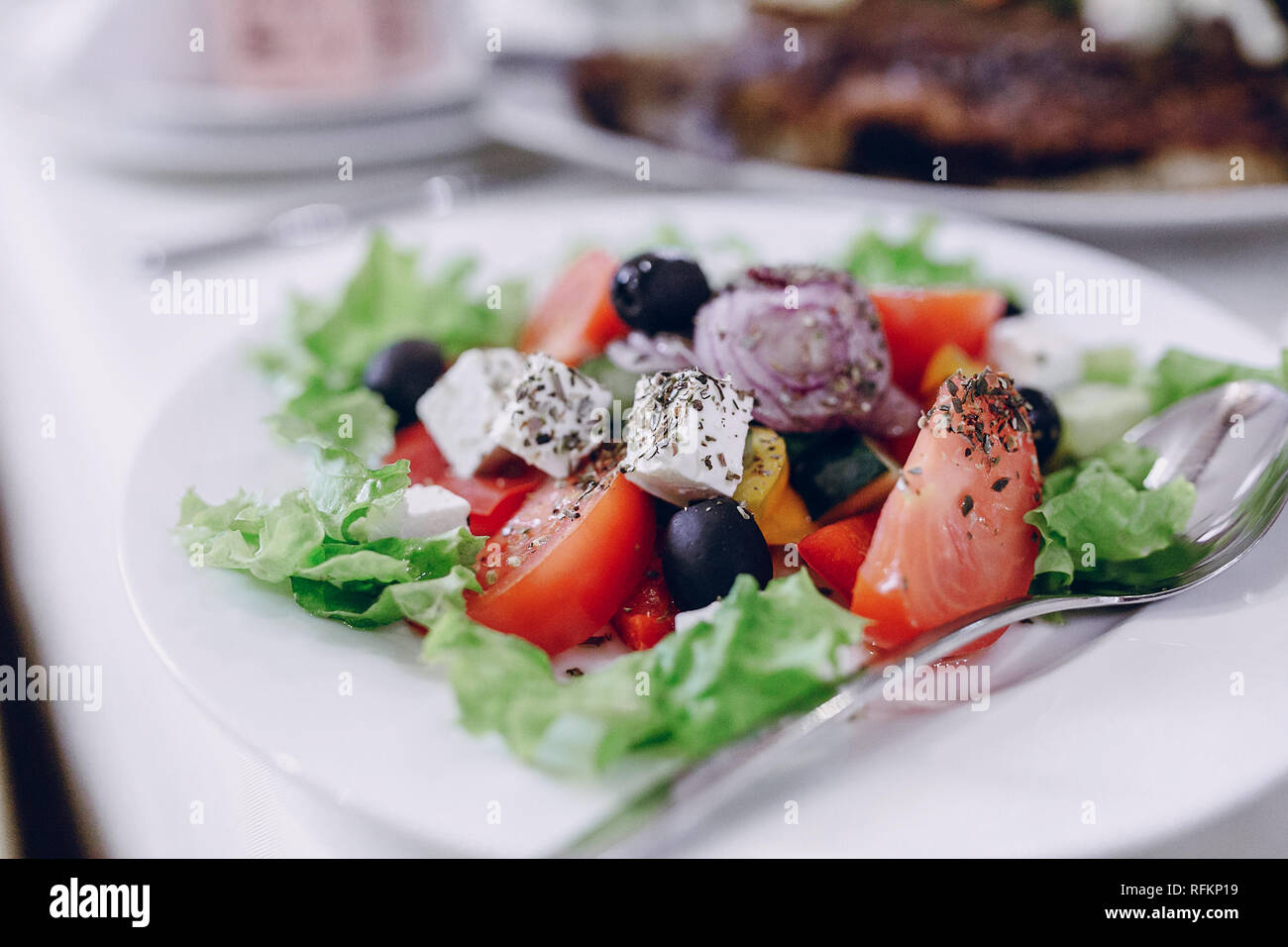 buffet with starters for lunch Stock Photo - Alamy
