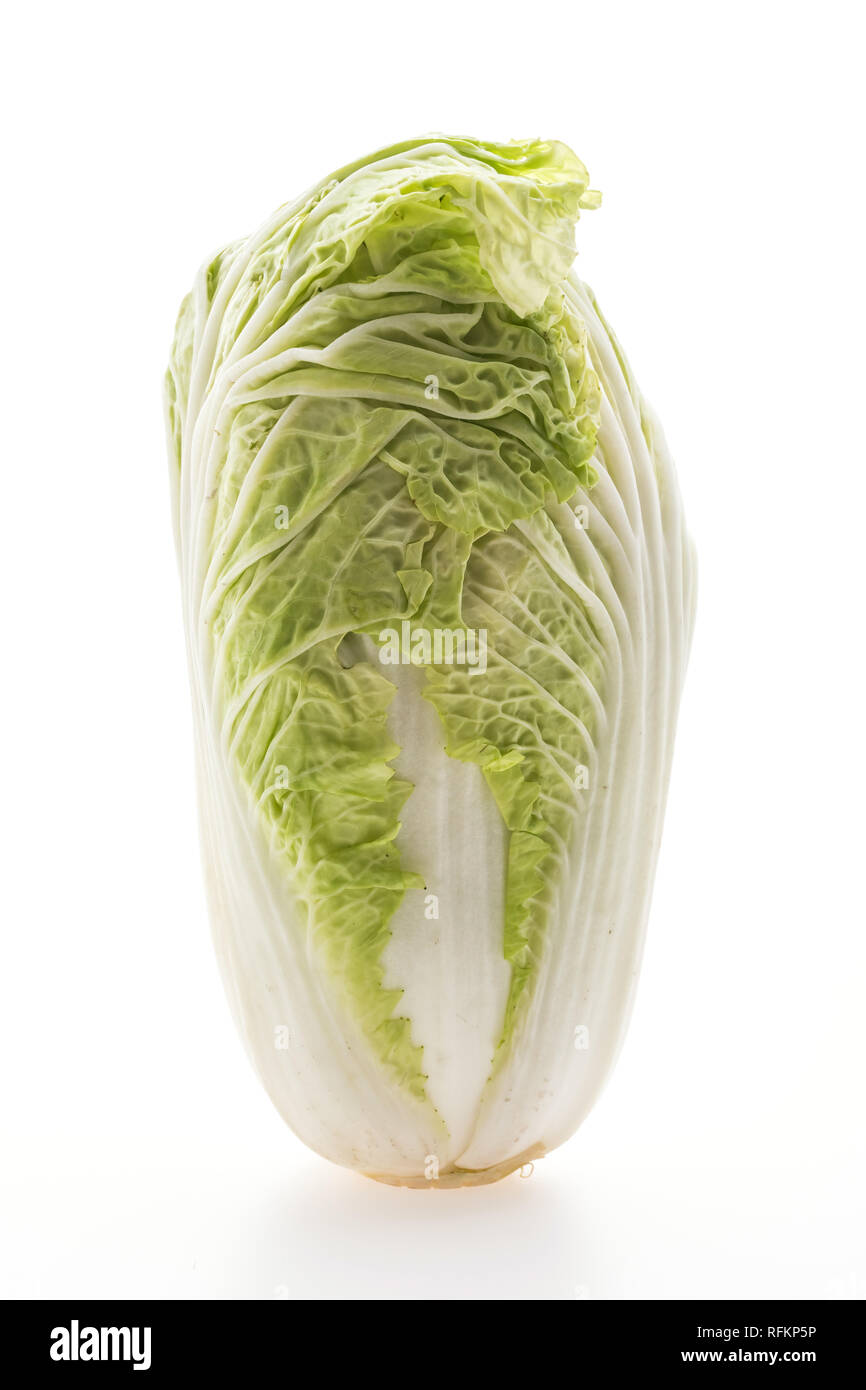 White lettuce or White cabbage vegetable isolated on white background ...