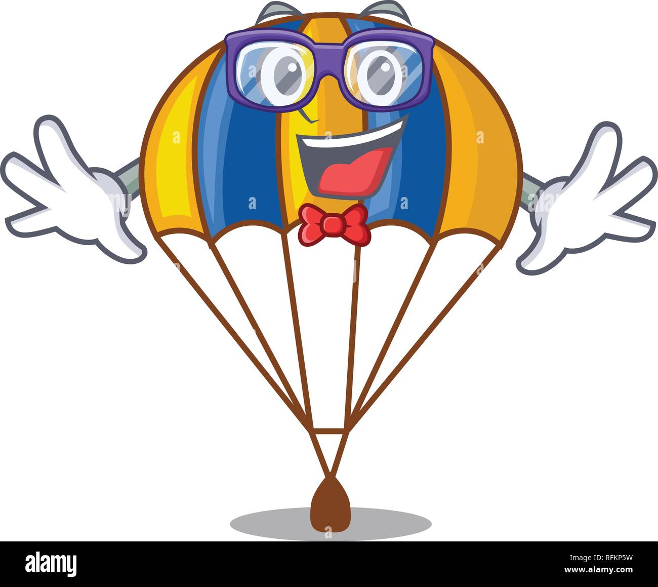 Geek parachute isolated with in the cartoons vector illustration Stock ...