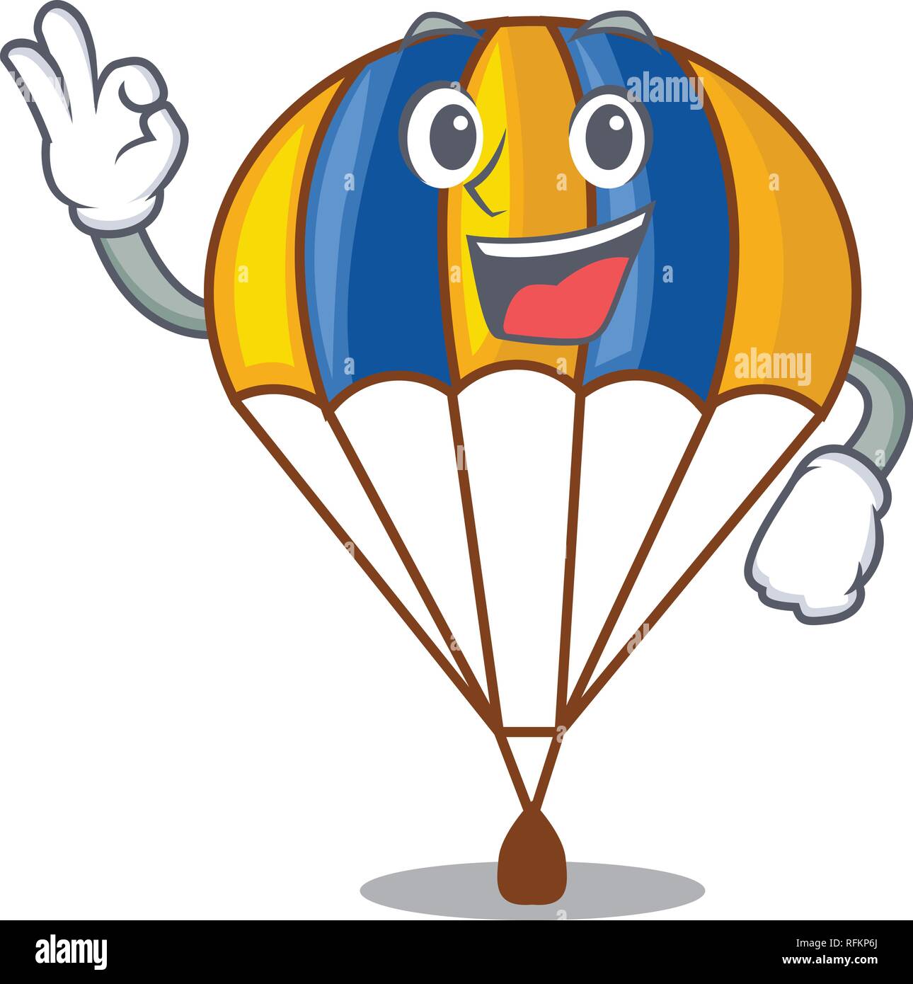 Okay parachute isolated with in the cartoons vector illustration Stock ...