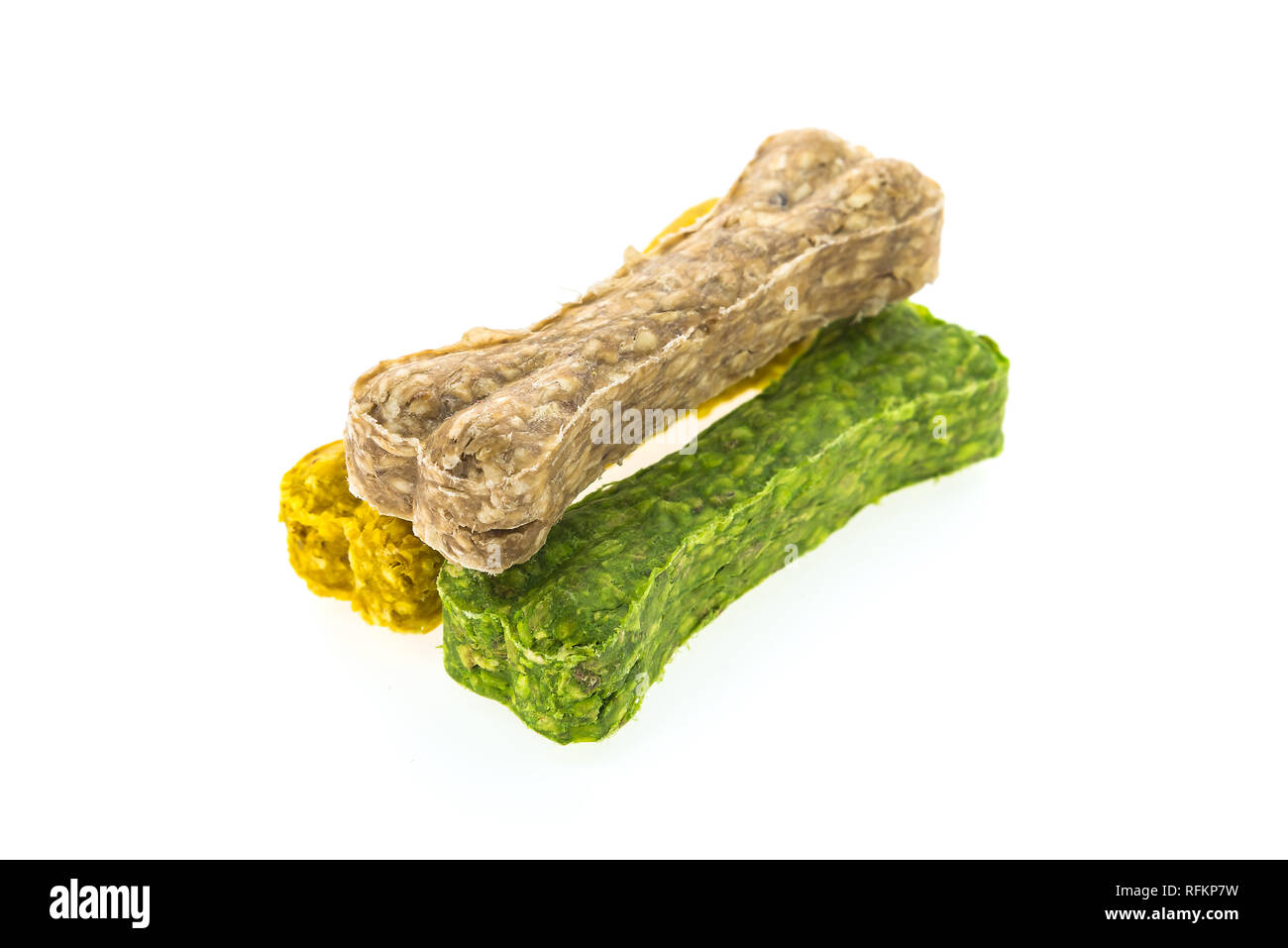 Colorful dog bones food isolated on white background Stock Photo - Alamy