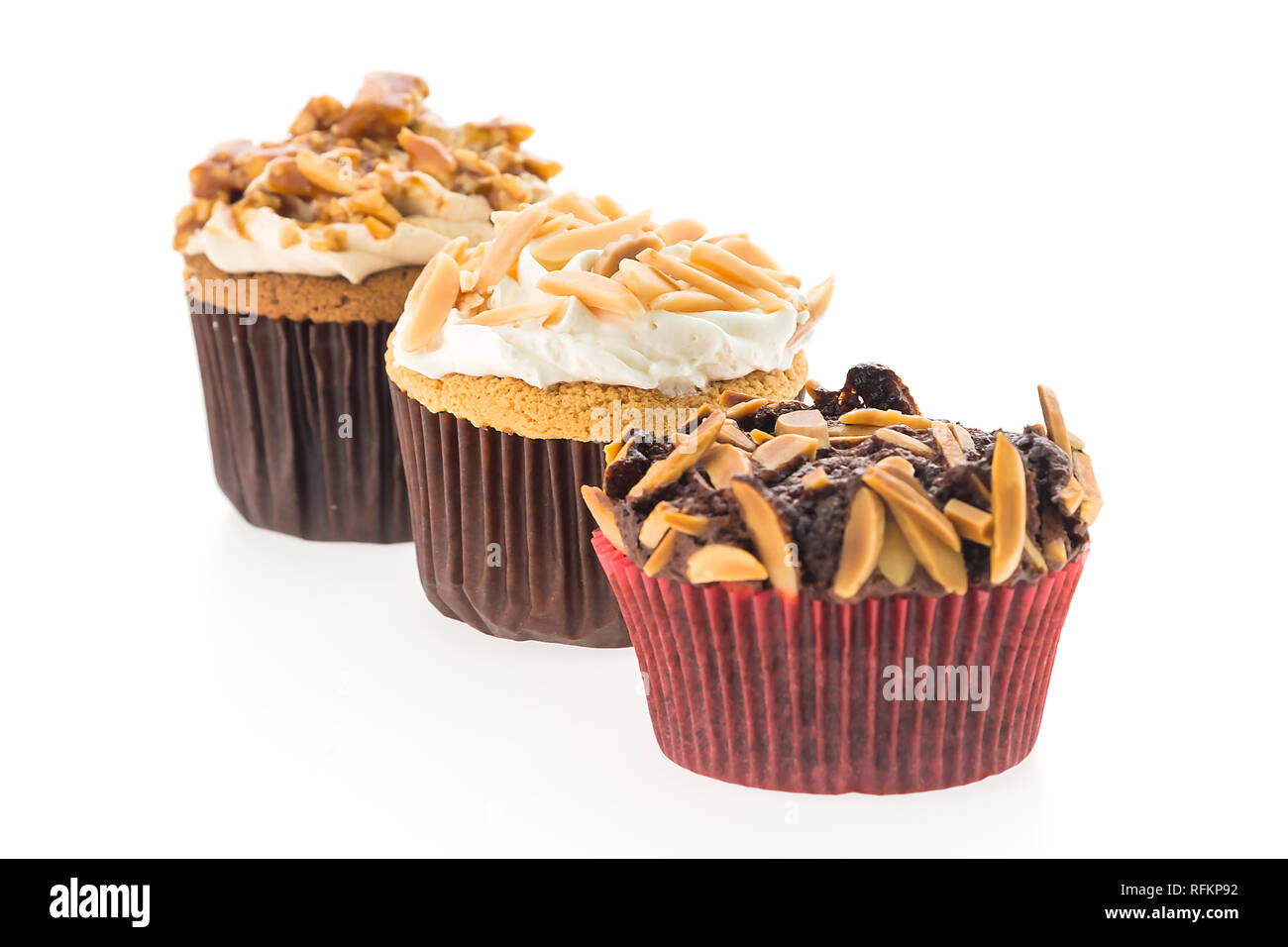 Cupcakes isolated on white background Stock Photo - Alamy