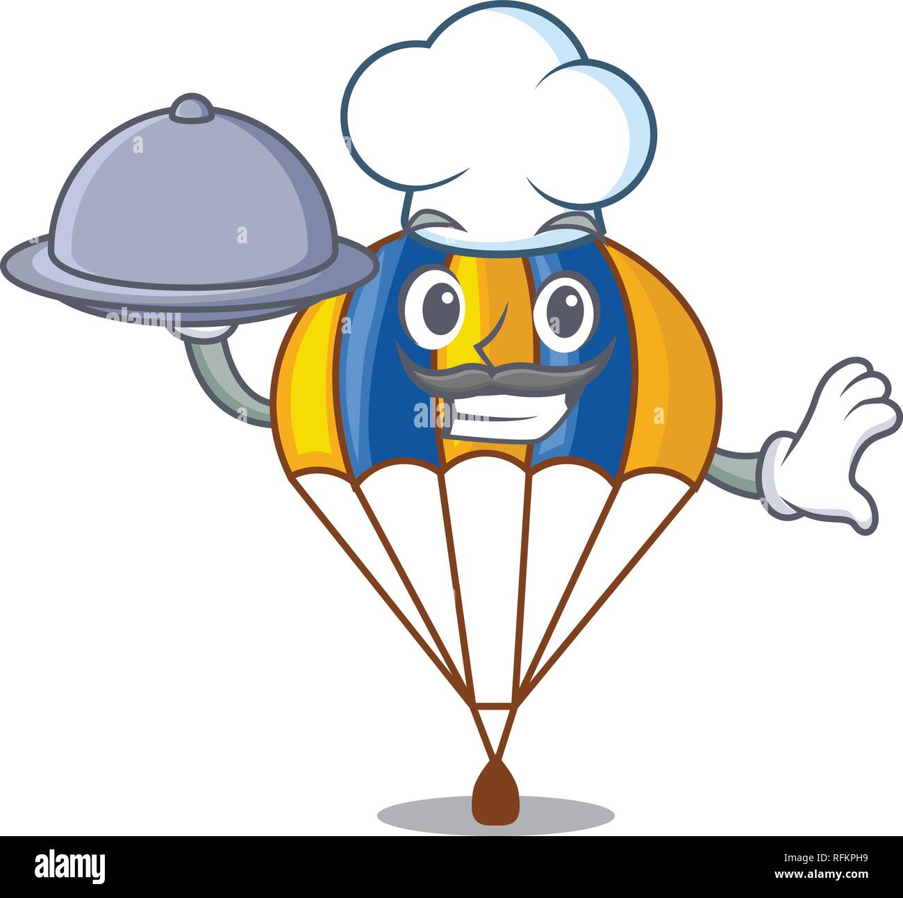 Parachute flying in wind Stock Vector Images - Alamy