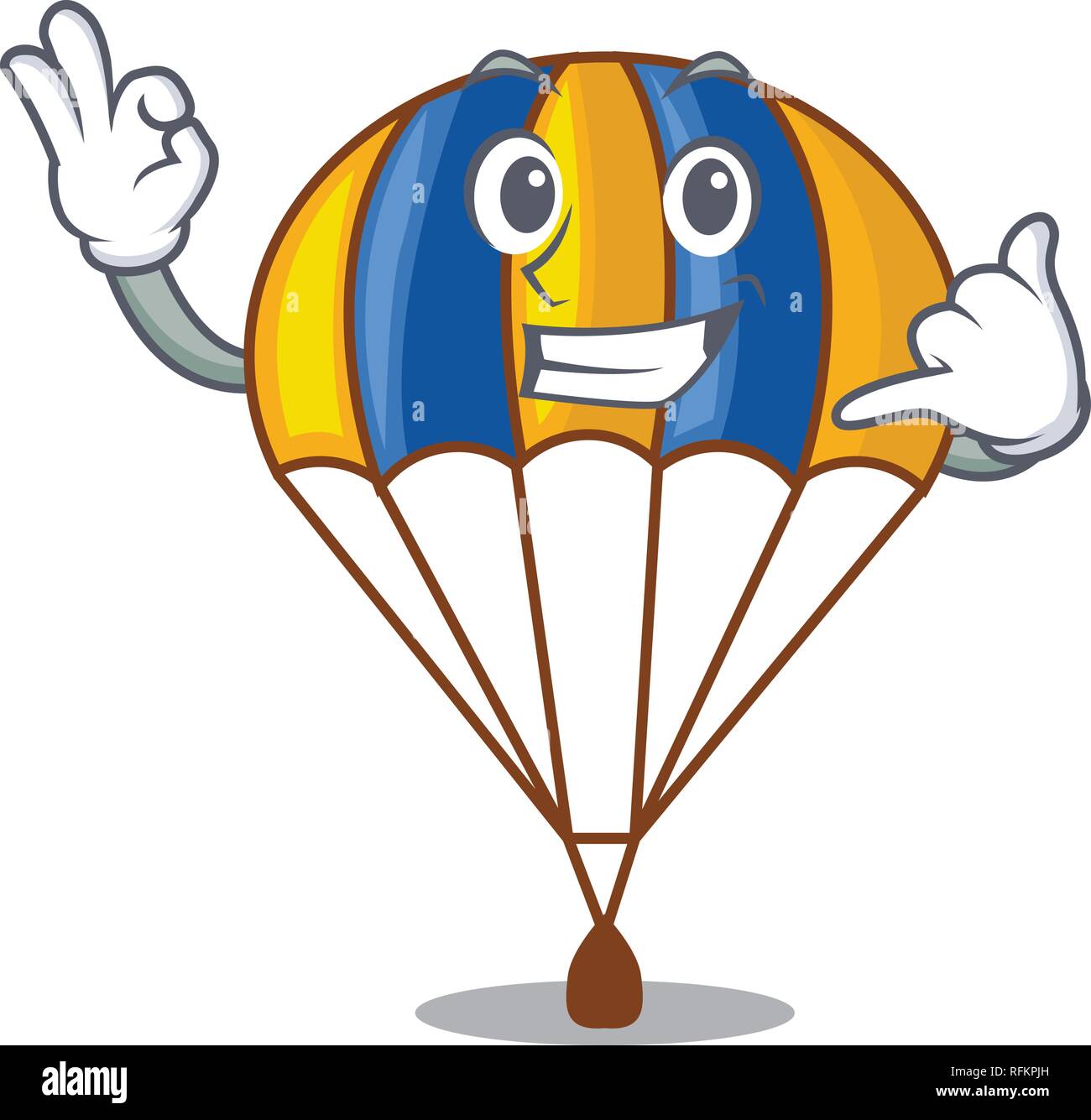 Call me parachute in shape of acartoon fuuny vector illustration Stock ...
