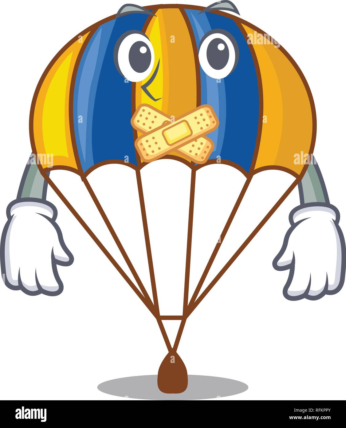 Silent parachute in shape of acartoon fuuny vector illustration Stock ...