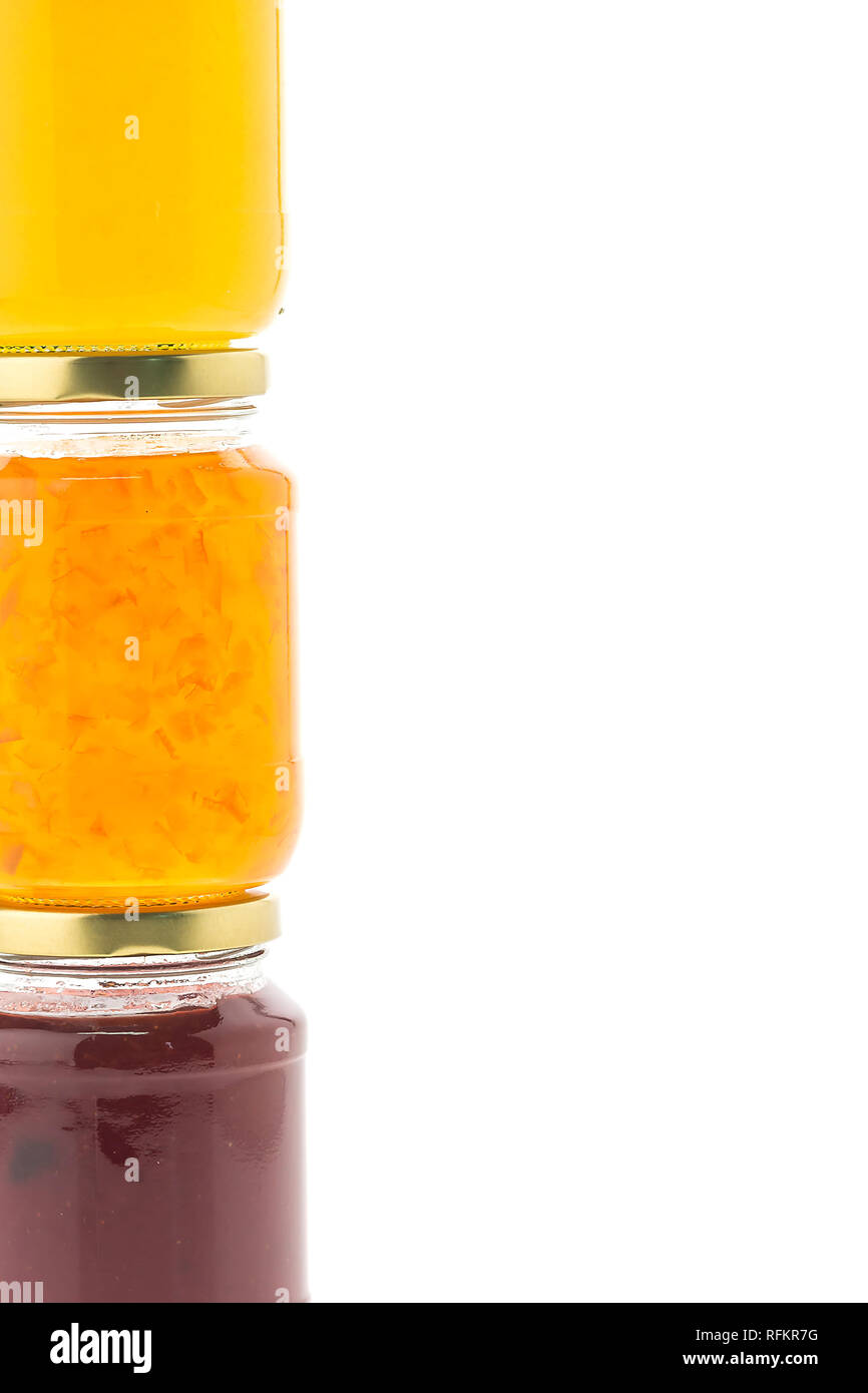 Jam jar isolated on white background Stock Photo - Alamy