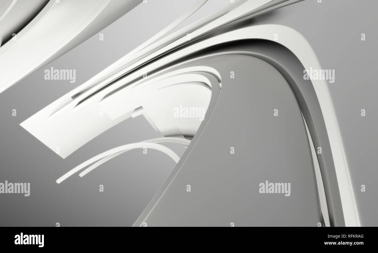 Abstract Architecture Background. White Circular Abstract Objects Stock ...