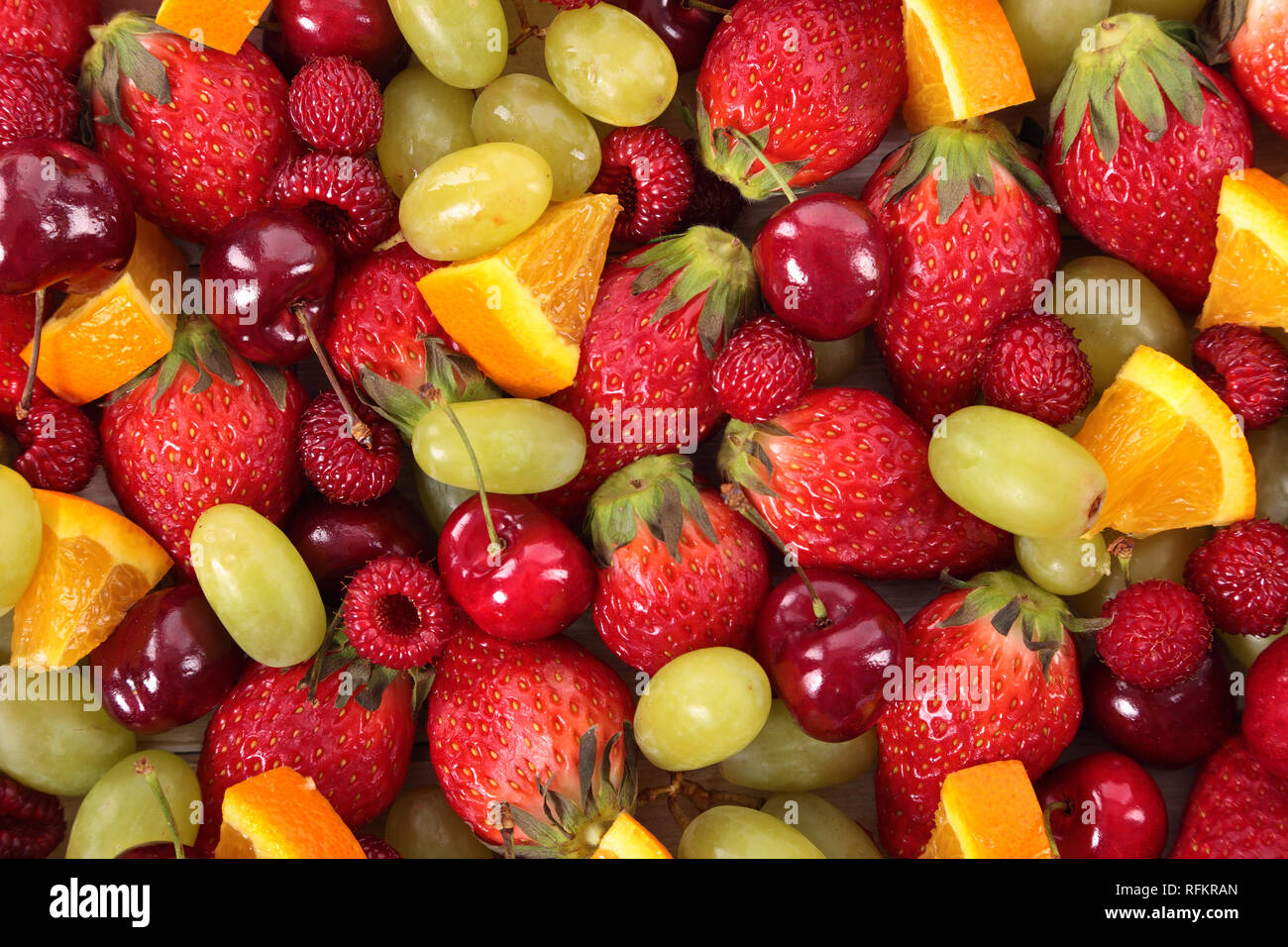 Mixed summer fruits closeup Stock Photo - Alamy