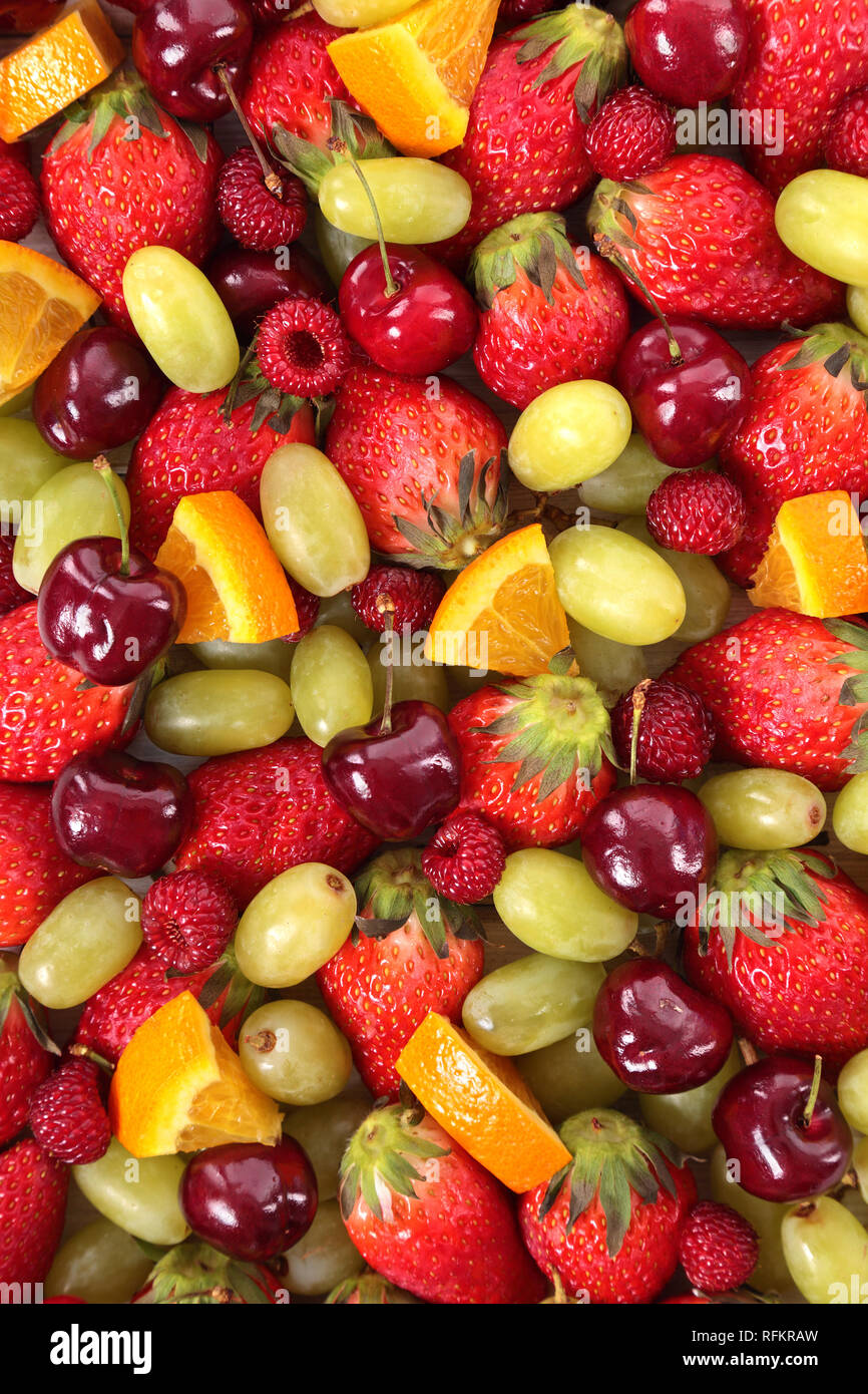 Mixed summer fruits closeup Stock Photo - Alamy