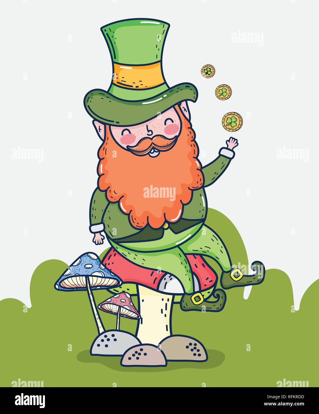 st patrick man celebration with gold coins Stock Vector Image & Art - Alamy