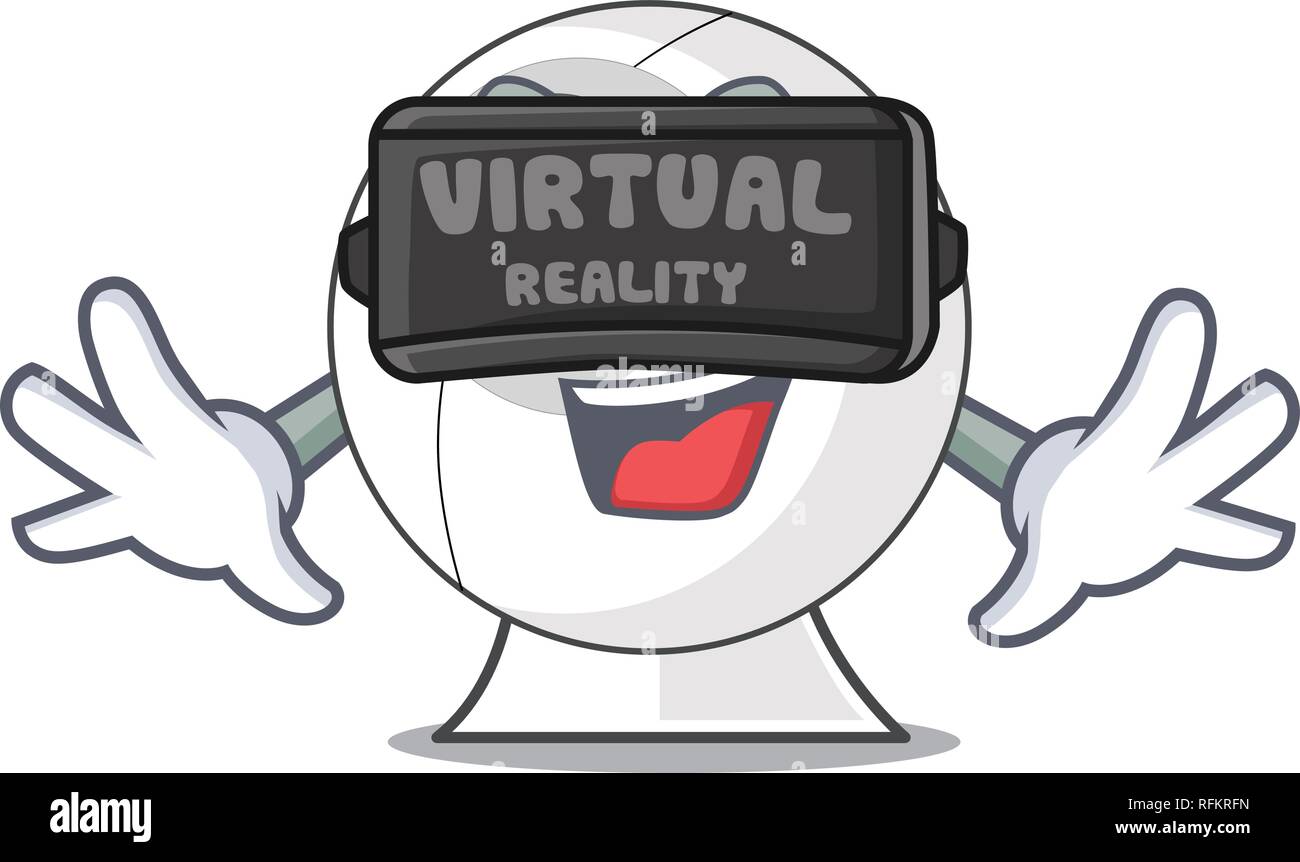 Virtual reality webcam is isolated with the cartoons vector ...