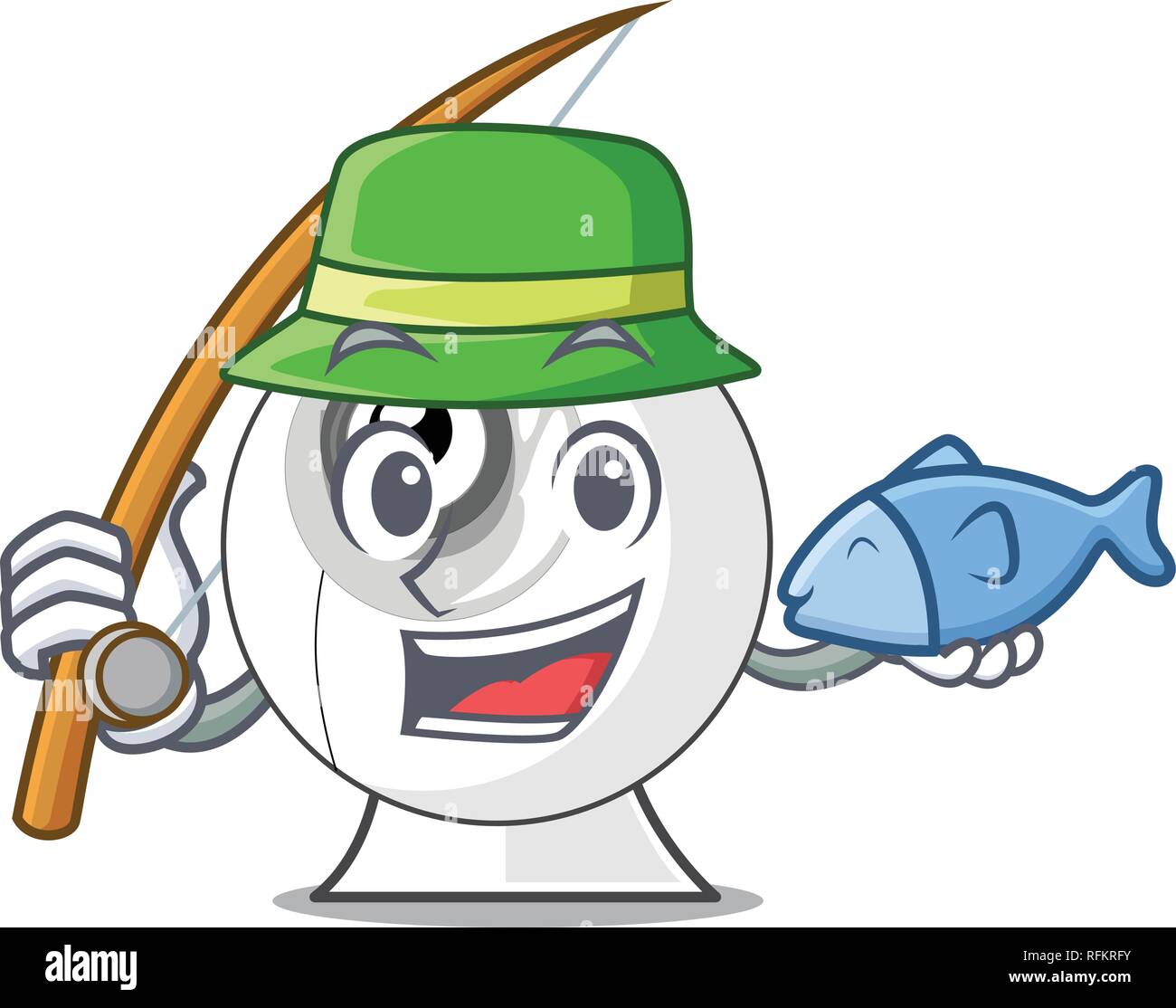 Fishing webcam is isolated with the cartoons vector illustration Stock ...