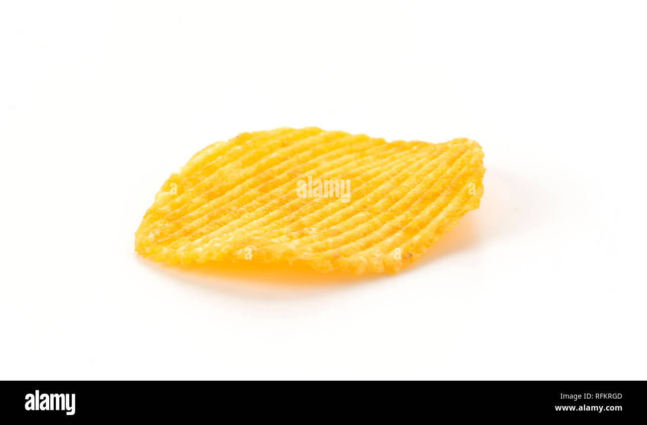 potato chips on white background Stock Photo - Alamy