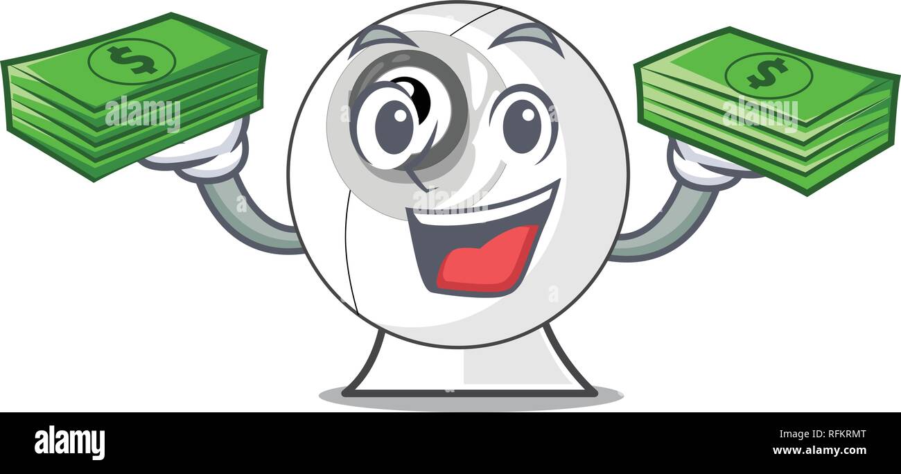 With money bag webcam is isolated with the cartoons vector illustration ...