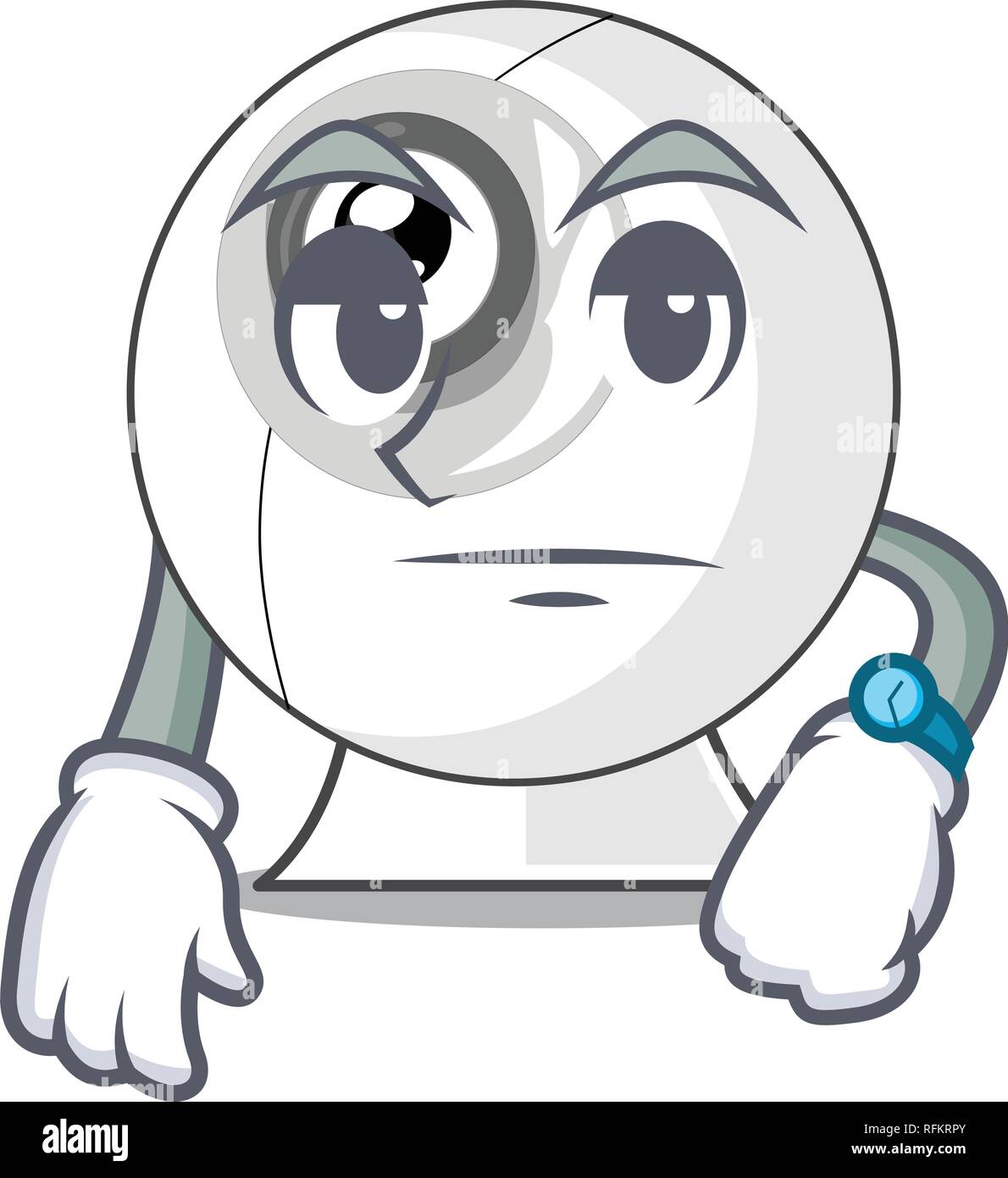 Waiting cartoon webcam in funny that shape vector illustration Stock ...