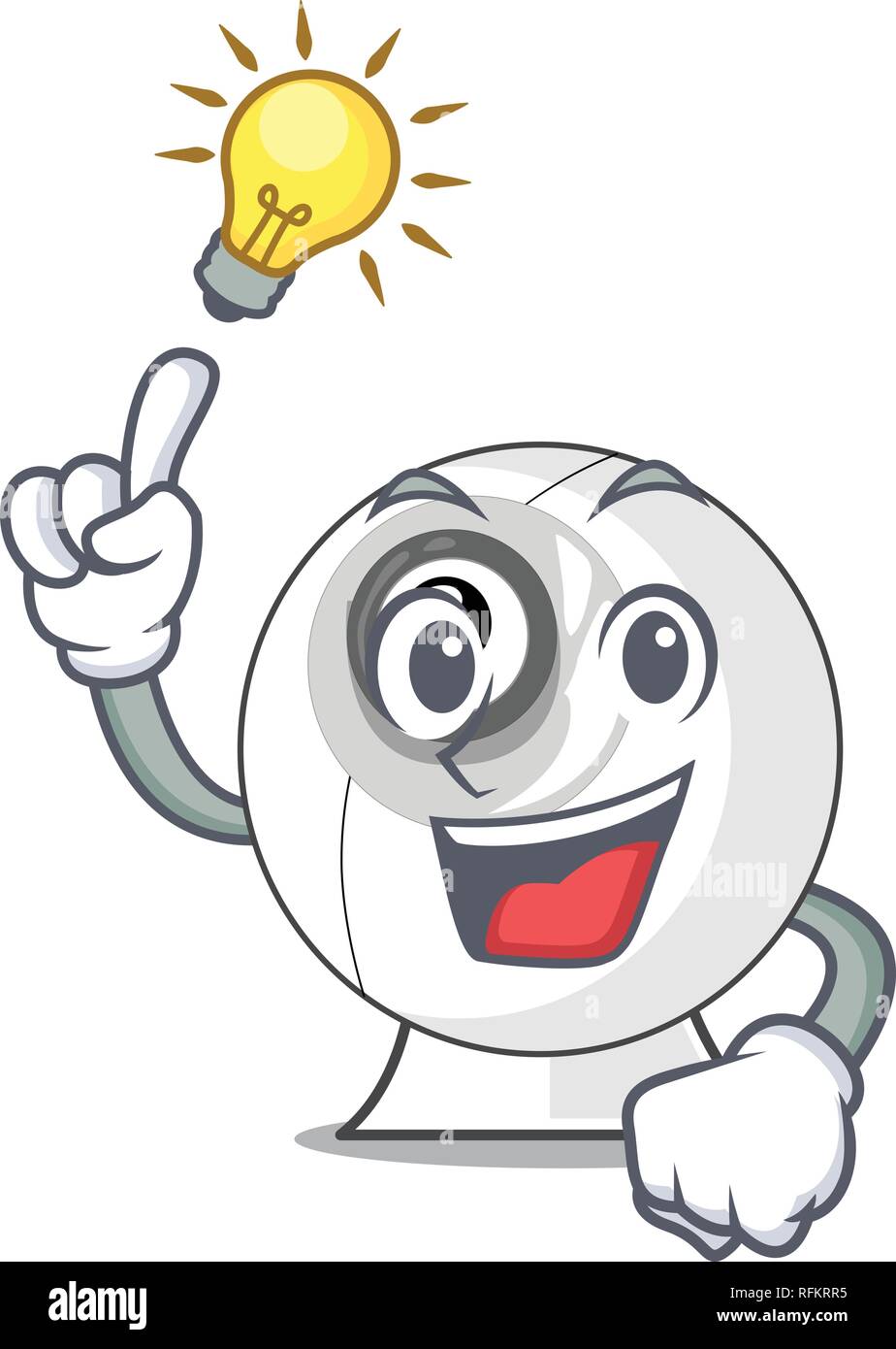 Have an idea cartoon webcam in funny that shape vector illustration ...