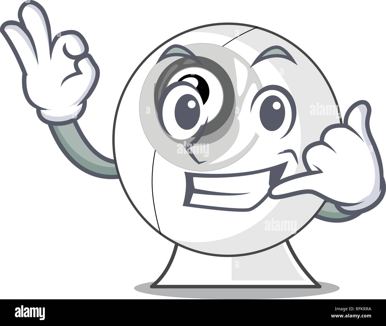 Call me cartoon webcam in funny that shape vector illustration Stock ...