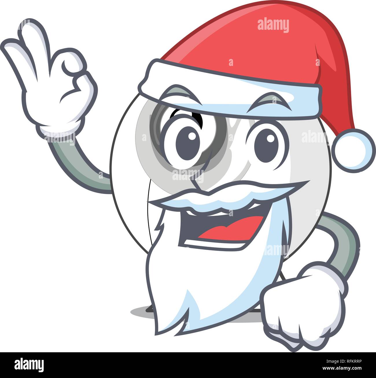 Santa cartoon webcam in funny that shape vector illustration Stock ...