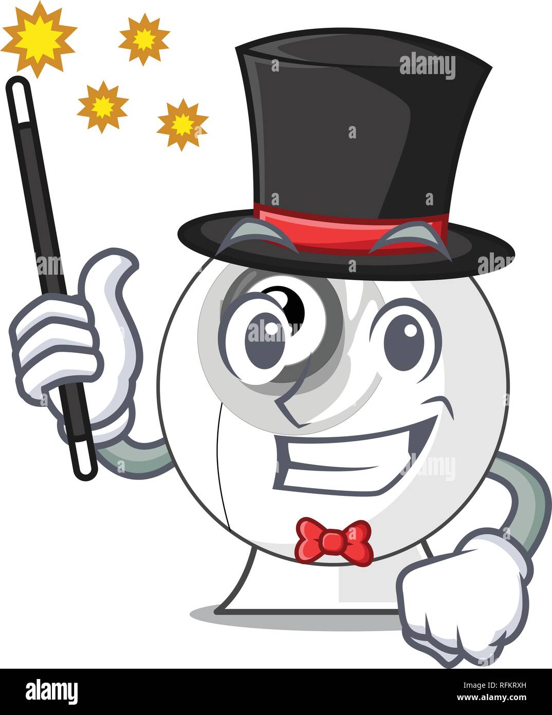 Magician cartoon webcam in funny that shape vector illustration Stock ...