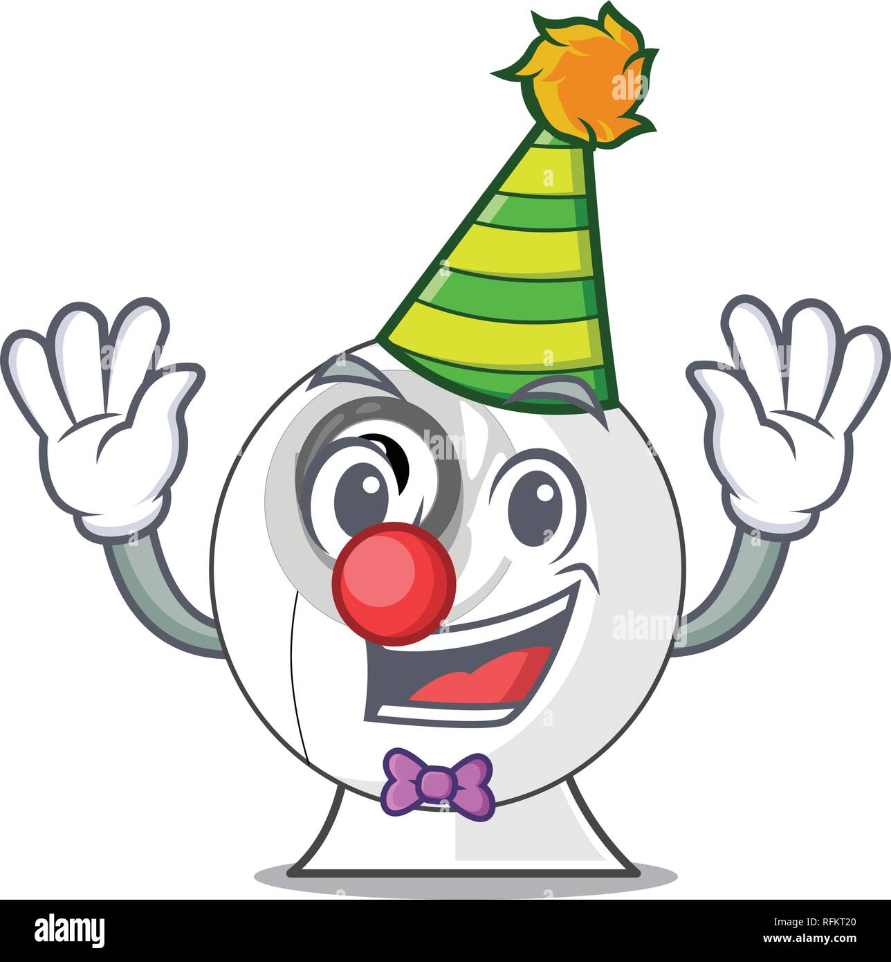 Clown cartoon webcam in funny that shape vector illustration Stock ...