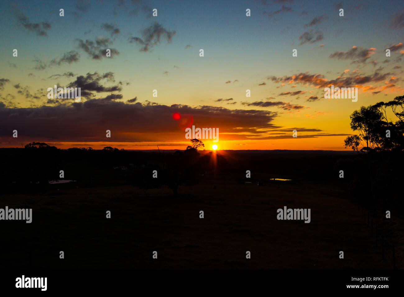 Sunset above the Australian Outback, Australia Stock Photo - Alamy