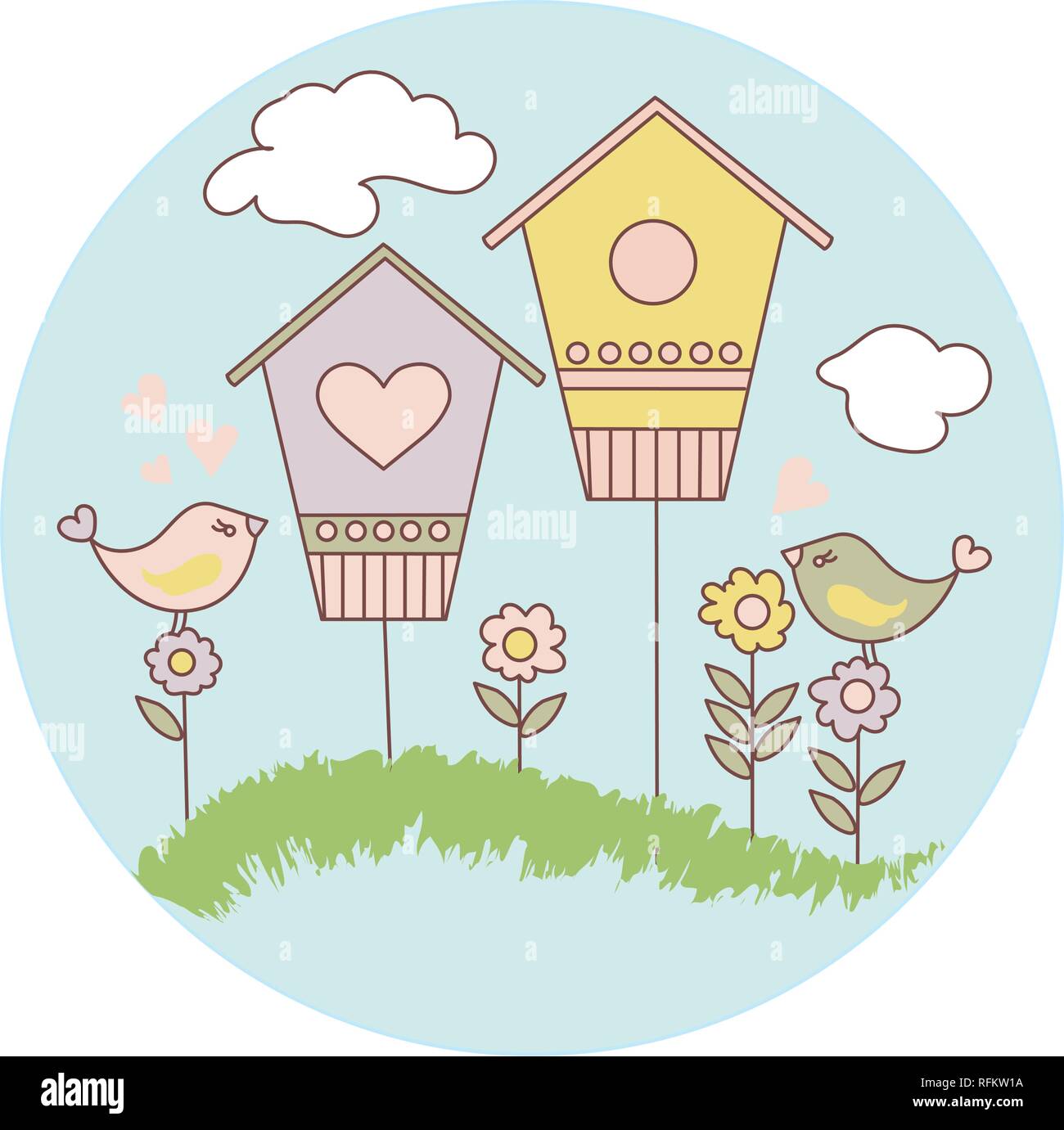 Spring Birds Clip Art