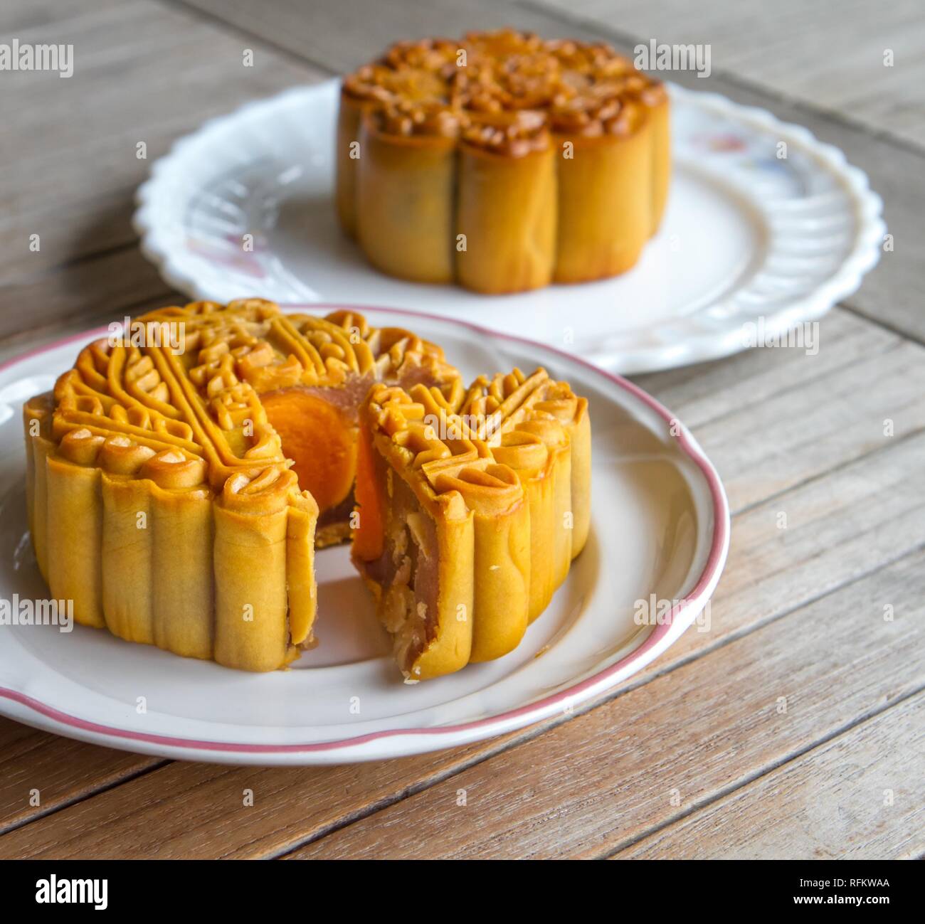 Mid autumn moon cake festival Stock Photo - Alamy