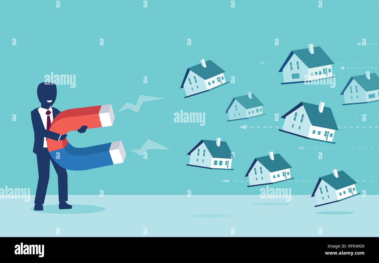 Real estate search flat Stock Vector Images - Alamy