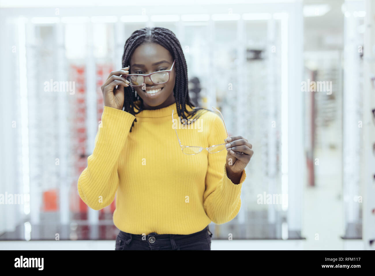 Woman choosing between two hi-res stock photography and images - Alamy