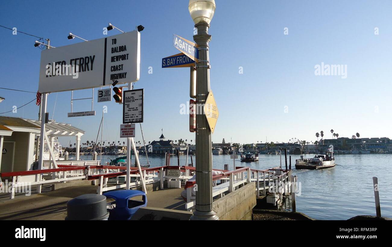 Balboa Island Ferry Station Stock Photo - Alamy