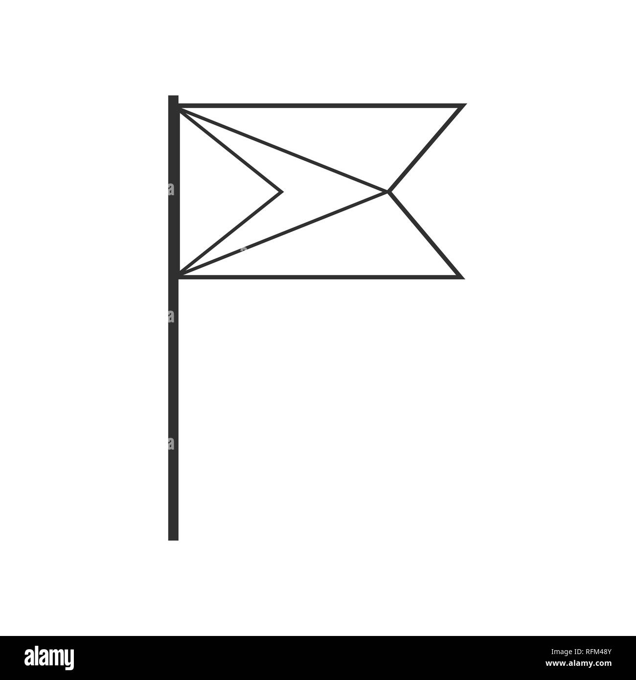 Triangle Flag Clipart Black And White