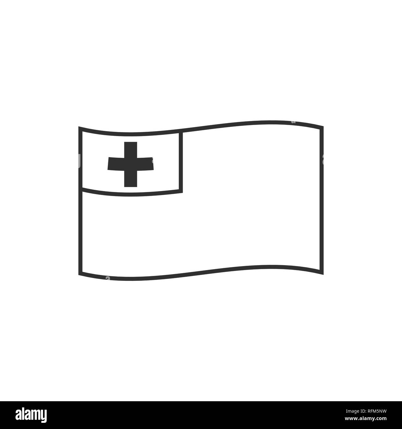 Waving tongan flag Black and White Stock Photos & Images - Alamy