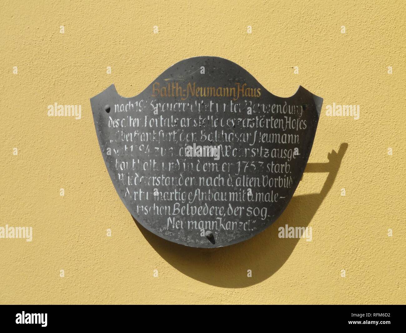 Balthasar Neumann Haus - Würzburg Stock Photo - Alamy