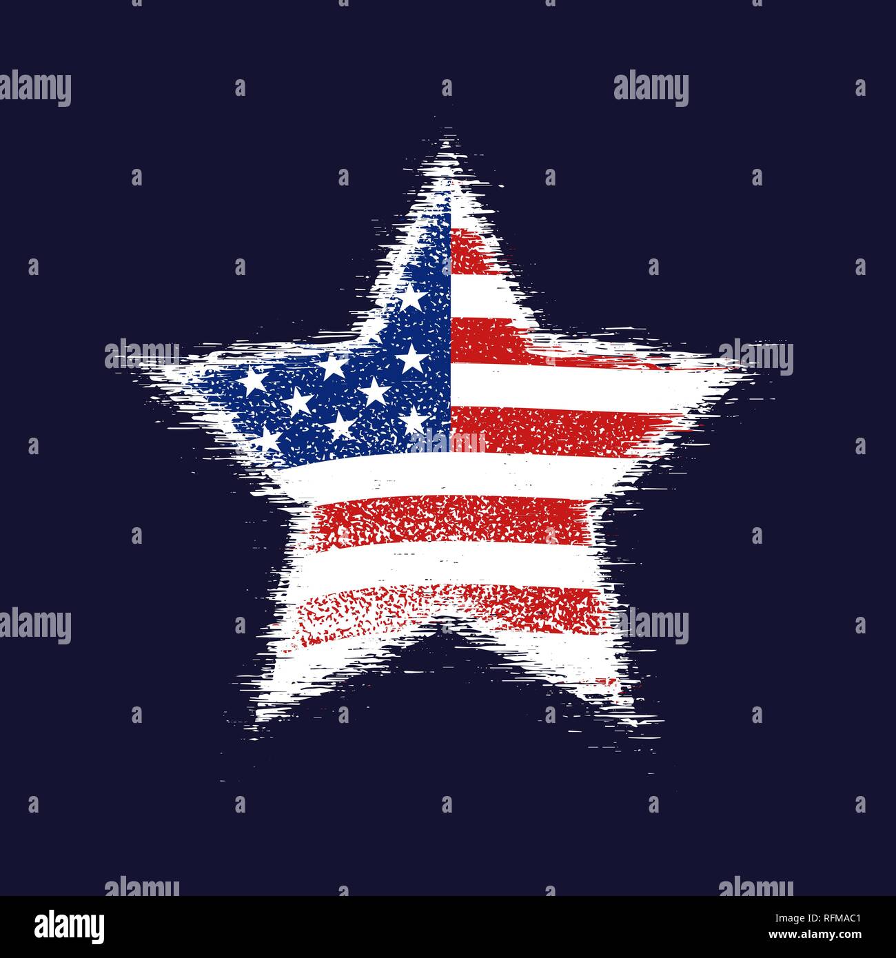 American flag torn vector hi-res stock photography and images - Alamy