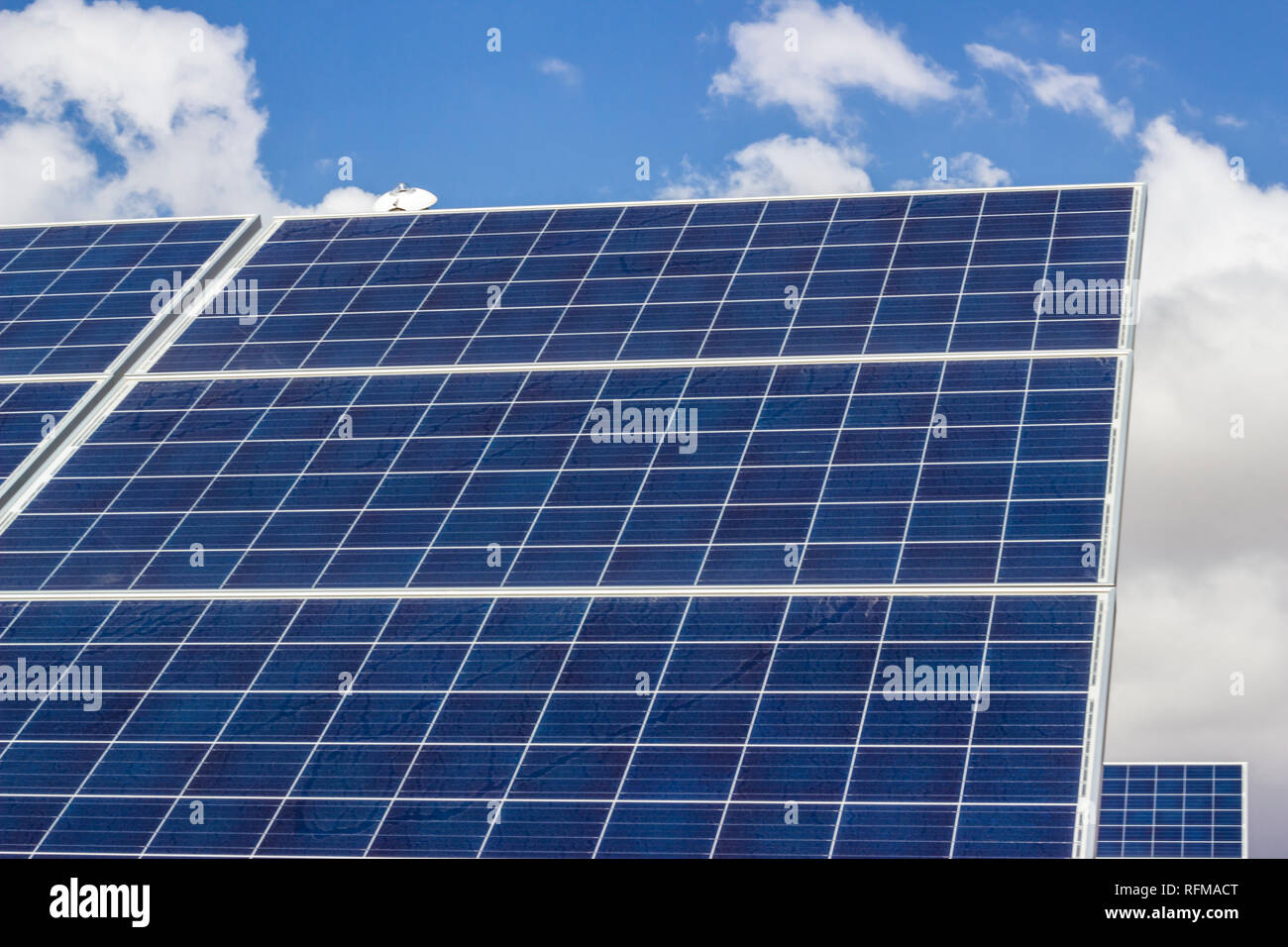 Solar Energy Modules with blue cells at Atacama Desert arid environment ...