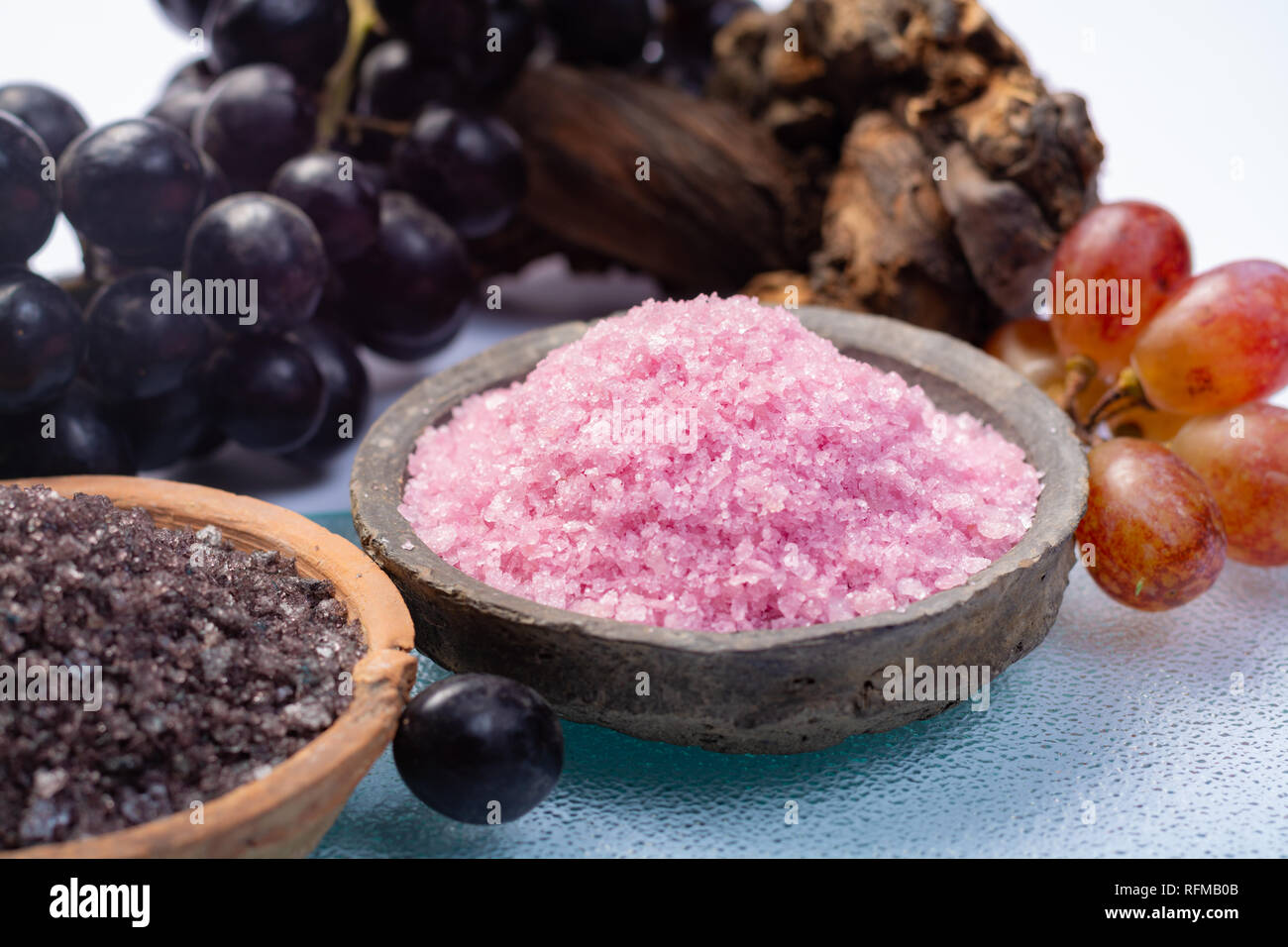 Spa treatment and skin care with Malvasia vulcanic grape aromatic sea ...