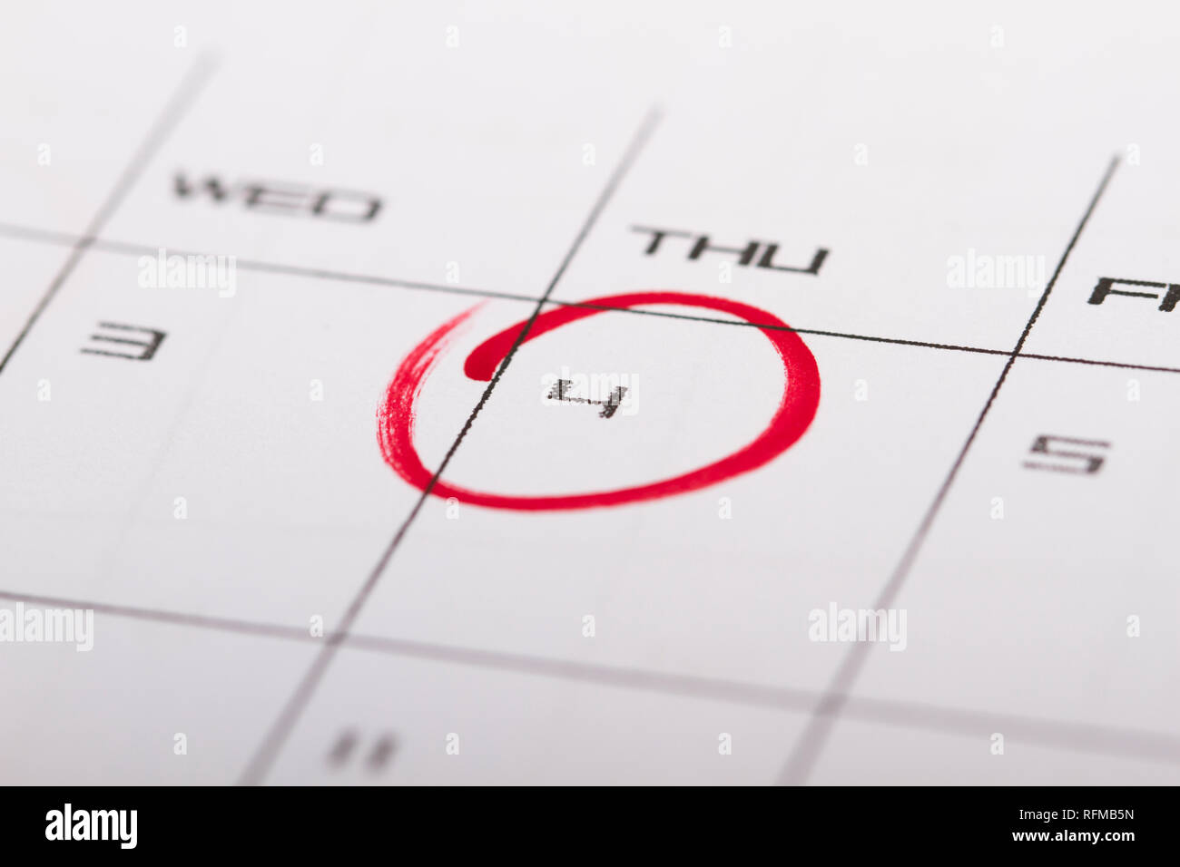 Date marking, important day Stock Photo - Alamy