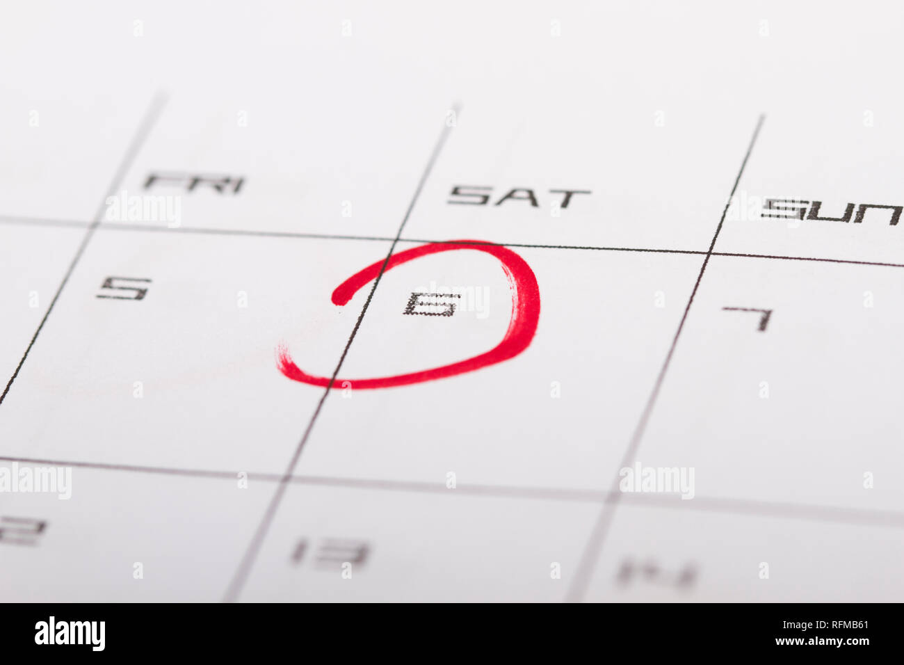 Date marking, important day Stock Photo - Alamy