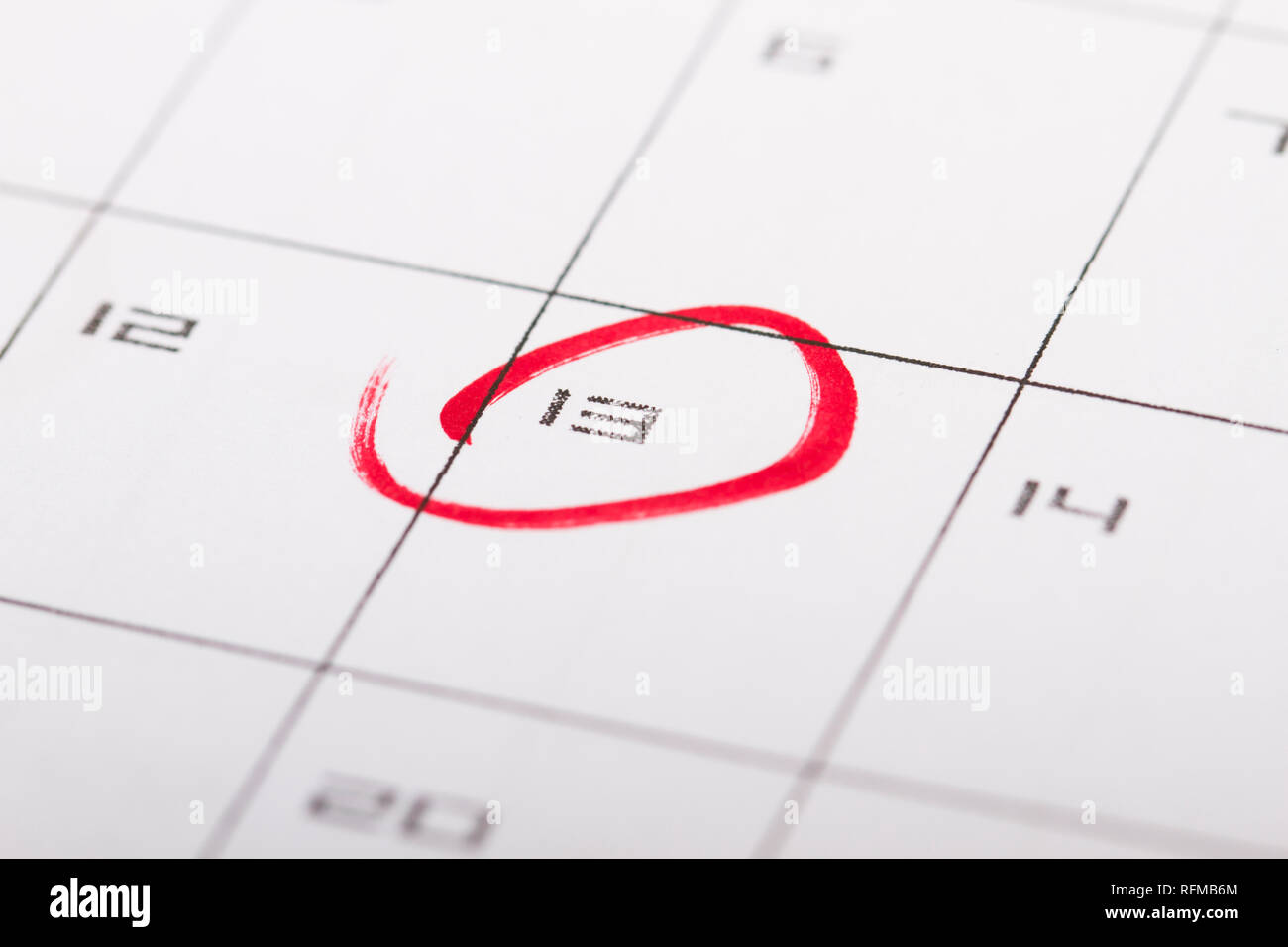 Date marking, important day Stock Photo - Alamy