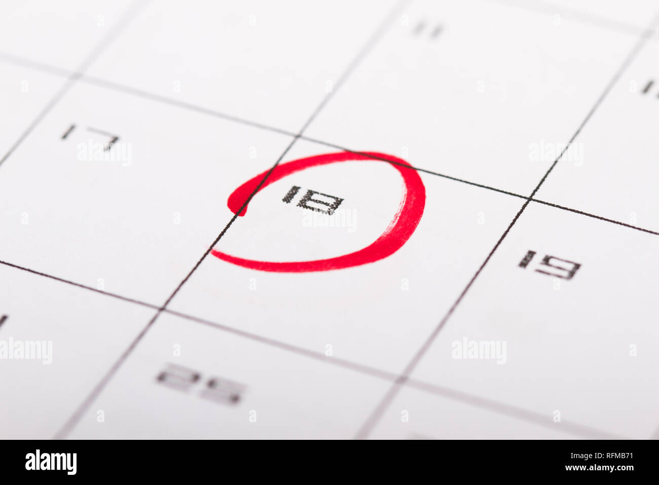 Date marking, important day Stock Photo - Alamy