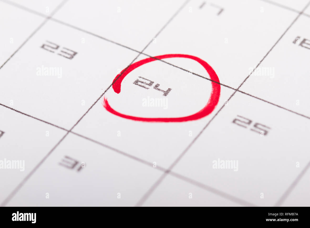 Date marking, important day Stock Photo - Alamy