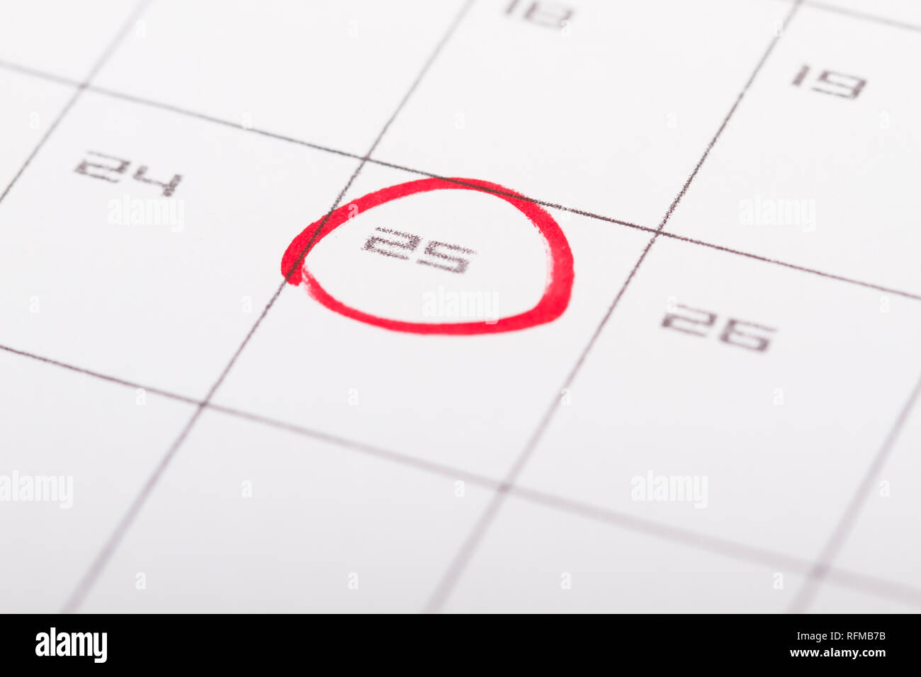 Date marking, important day Stock Photo - Alamy