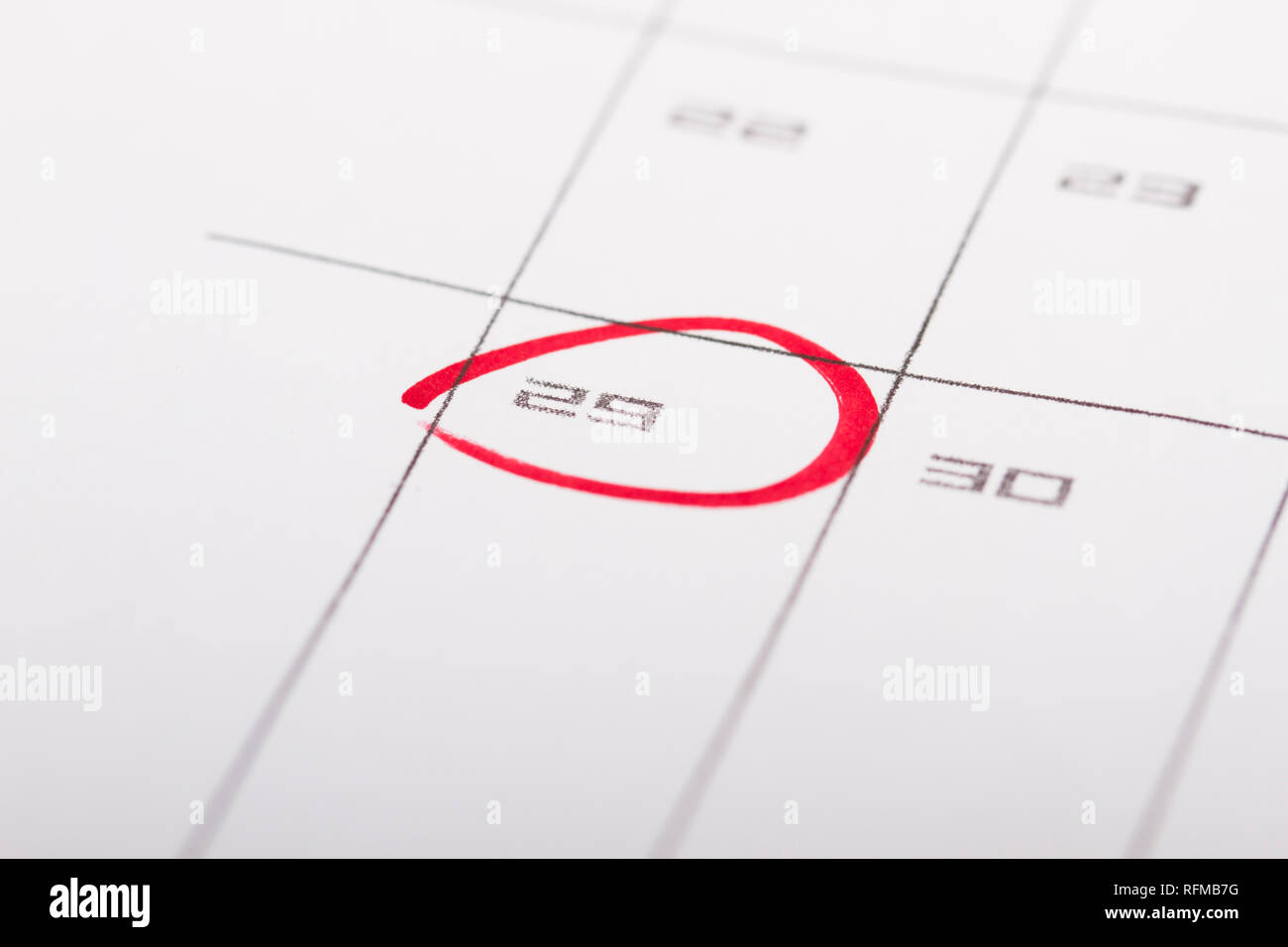 Date marking, important day Stock Photo - Alamy